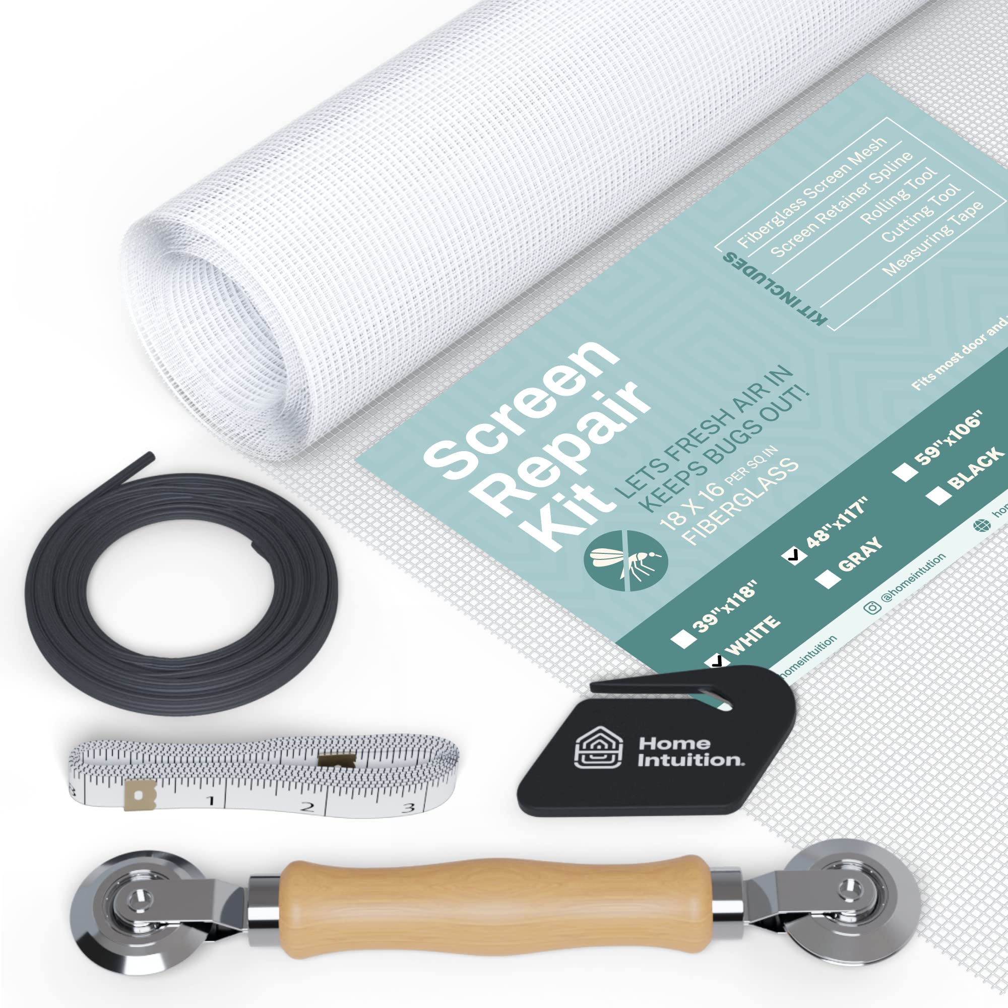 Snapklik.com : 48x117 Inch Windows And Screen Door Replacement Repair Kit