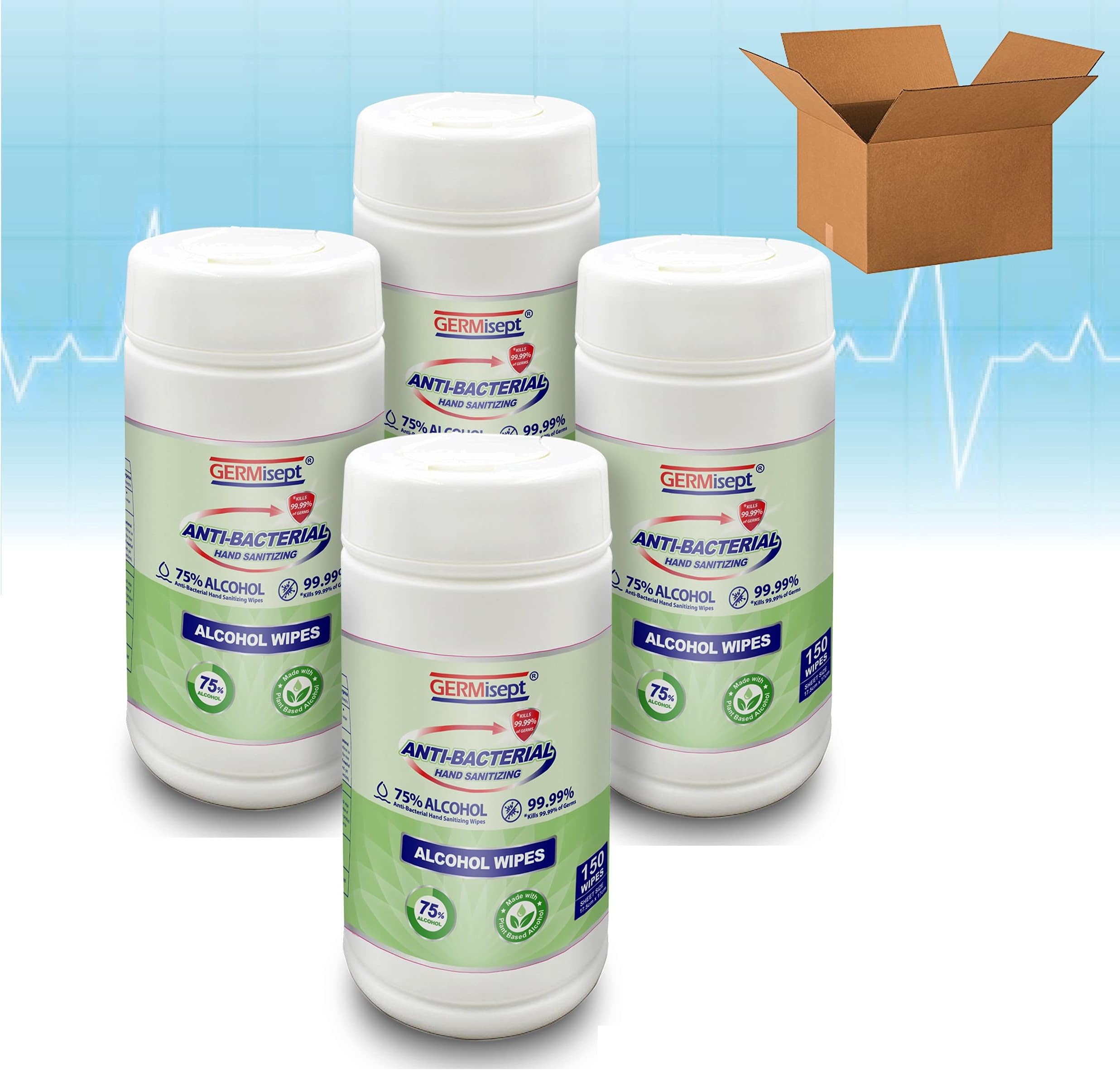 Amazon.com : SIPA Hand Sanitizing Wipes 100 WIPES/CANISTER, Soft ...