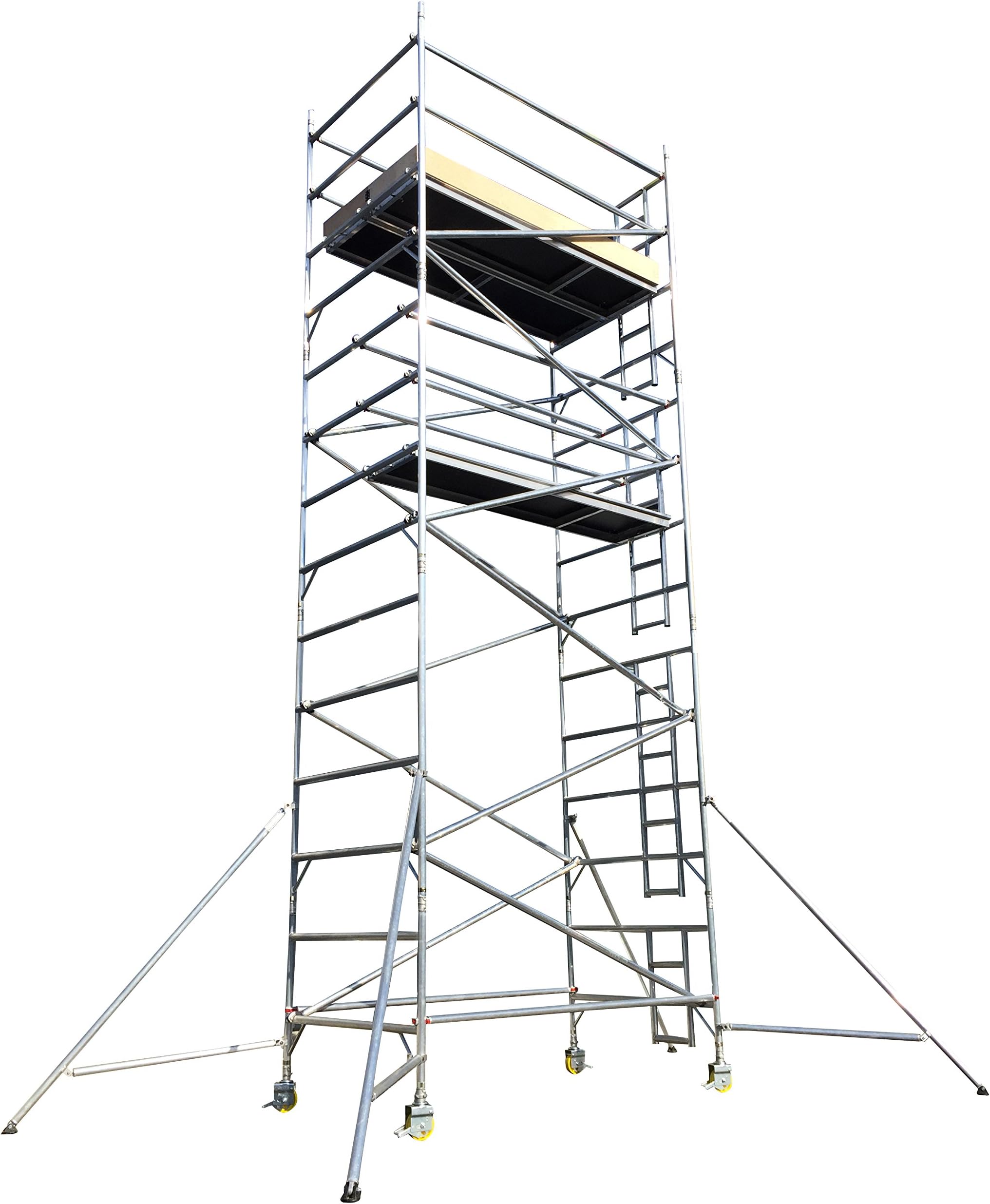 Aluminium Industrial Scaffold Tower Double Width (1.45m) x 1.8m Long x ...