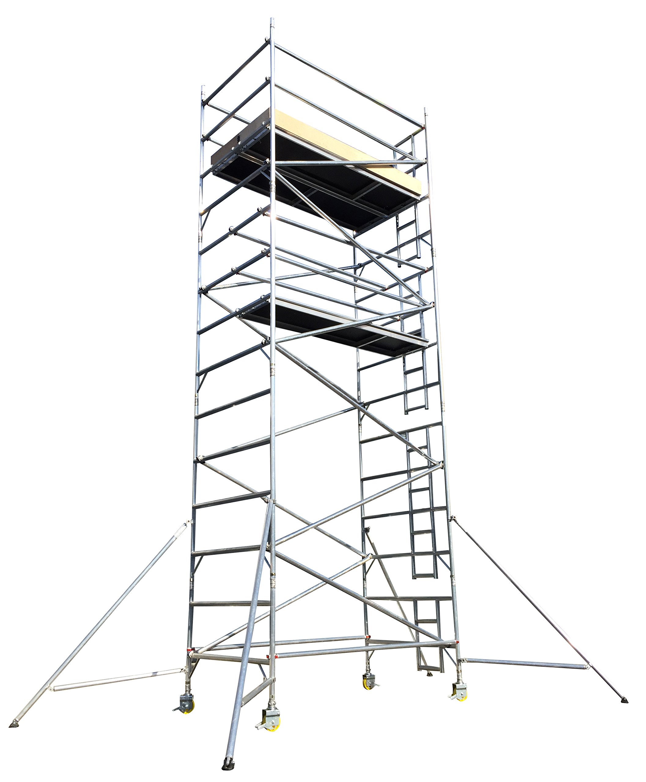 Aluminium Industrial Scaffold Tower Double Width (1.45m) x 1.8m Long x ...