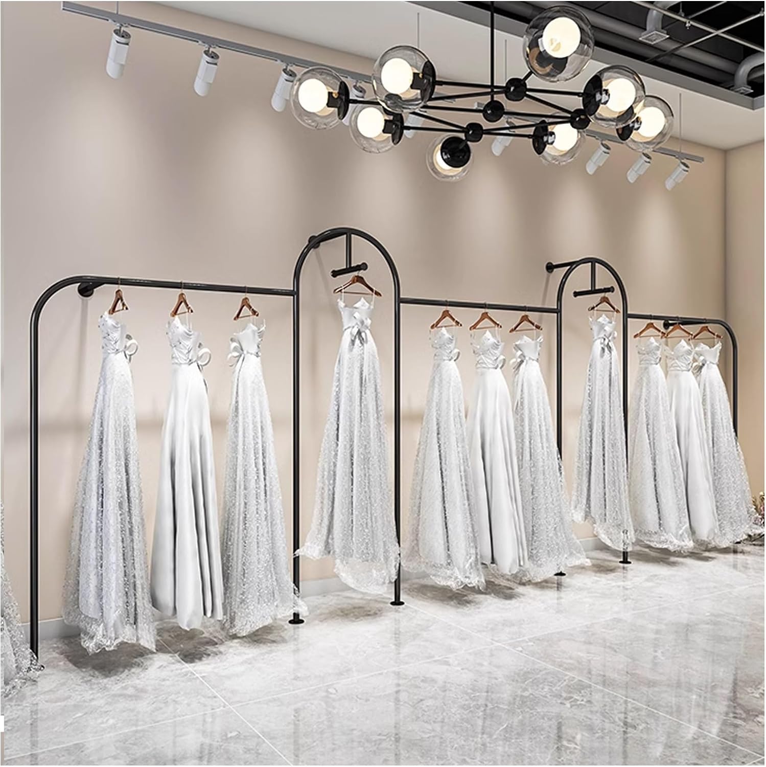 Amazon.com: Wall Mounted Retail Garment Rack, wedding dress display ...