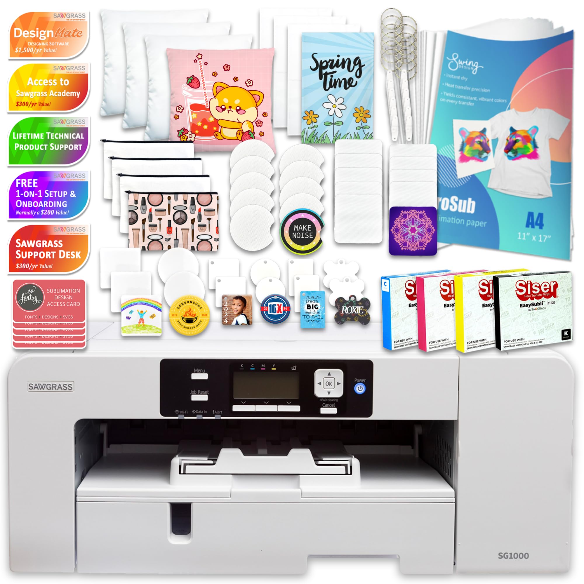 Amazon.com: Sawgrass Easysubli SG1000 Sublimation Printer with Deluxe ...