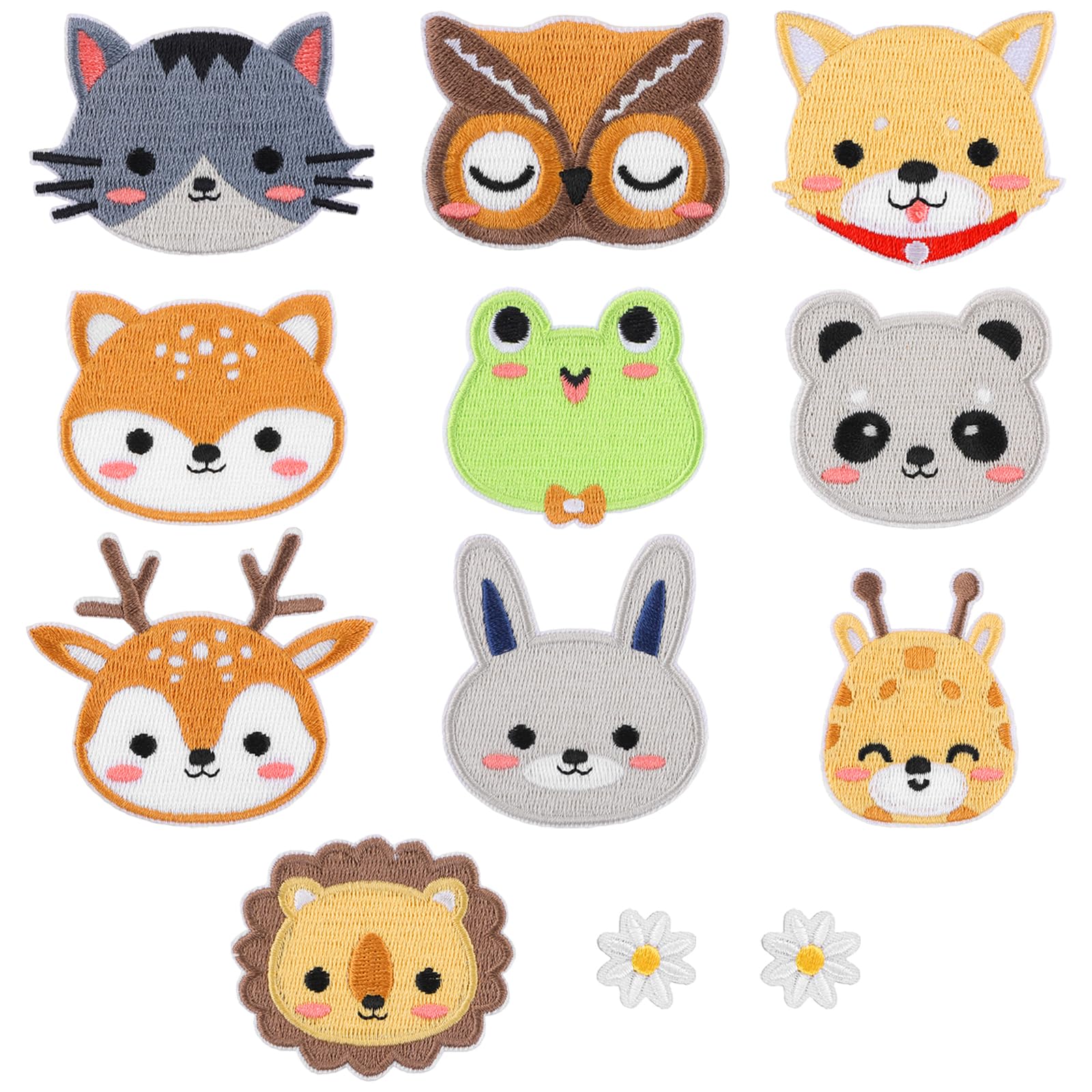 Amazon.com: TIESOME Cute Animal Iron On Patches, 12PCS Cartoon ...