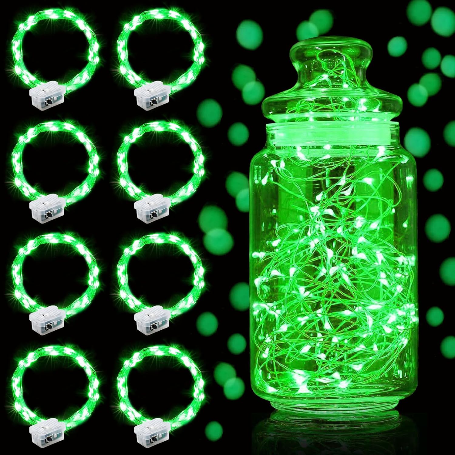 Amazon.com: Aogist Led Fairy Lights 3 Modes Battery Operated String Lights Waterproof Silver ...