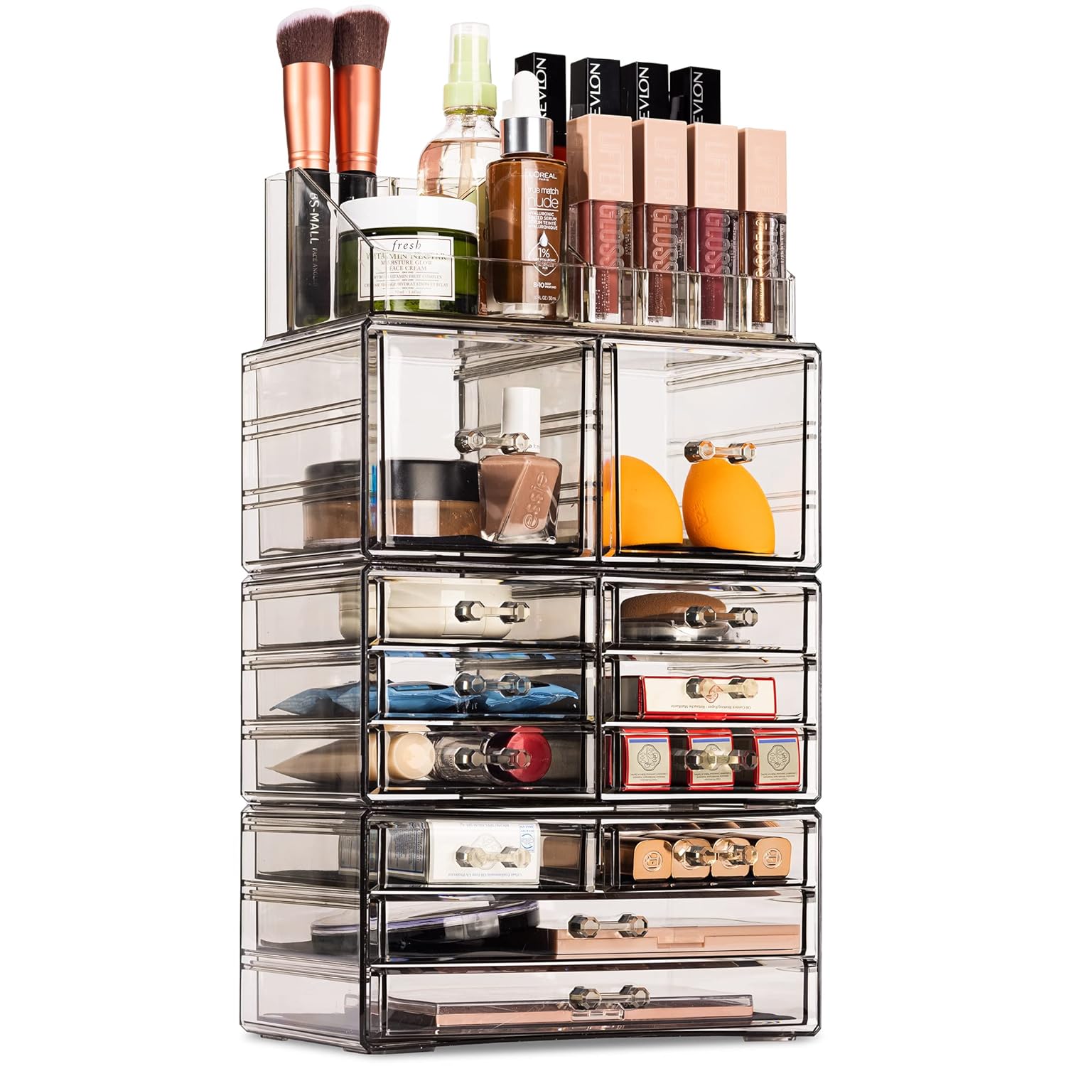 Amazon.com: Sorbus Large Clear Makeup Organizer - Detachable Spacious ...