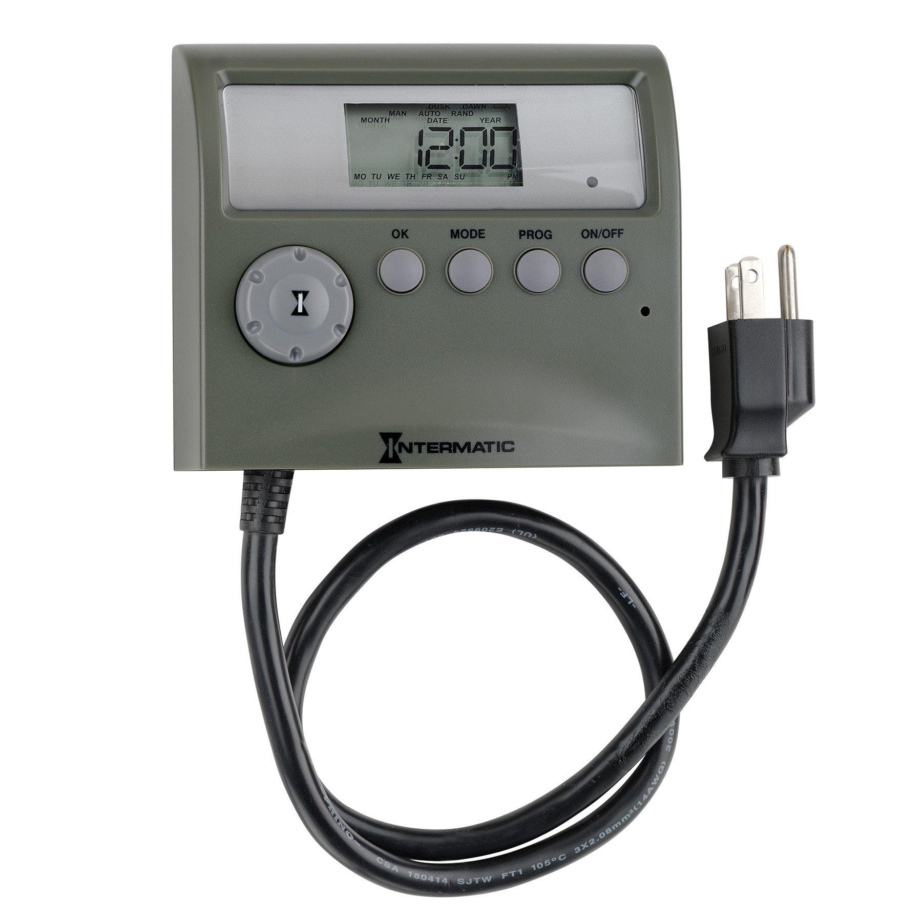 Intermatic 15-AMP 7-Day Outdoor Plugin Digital Timer - Wall Timer ...