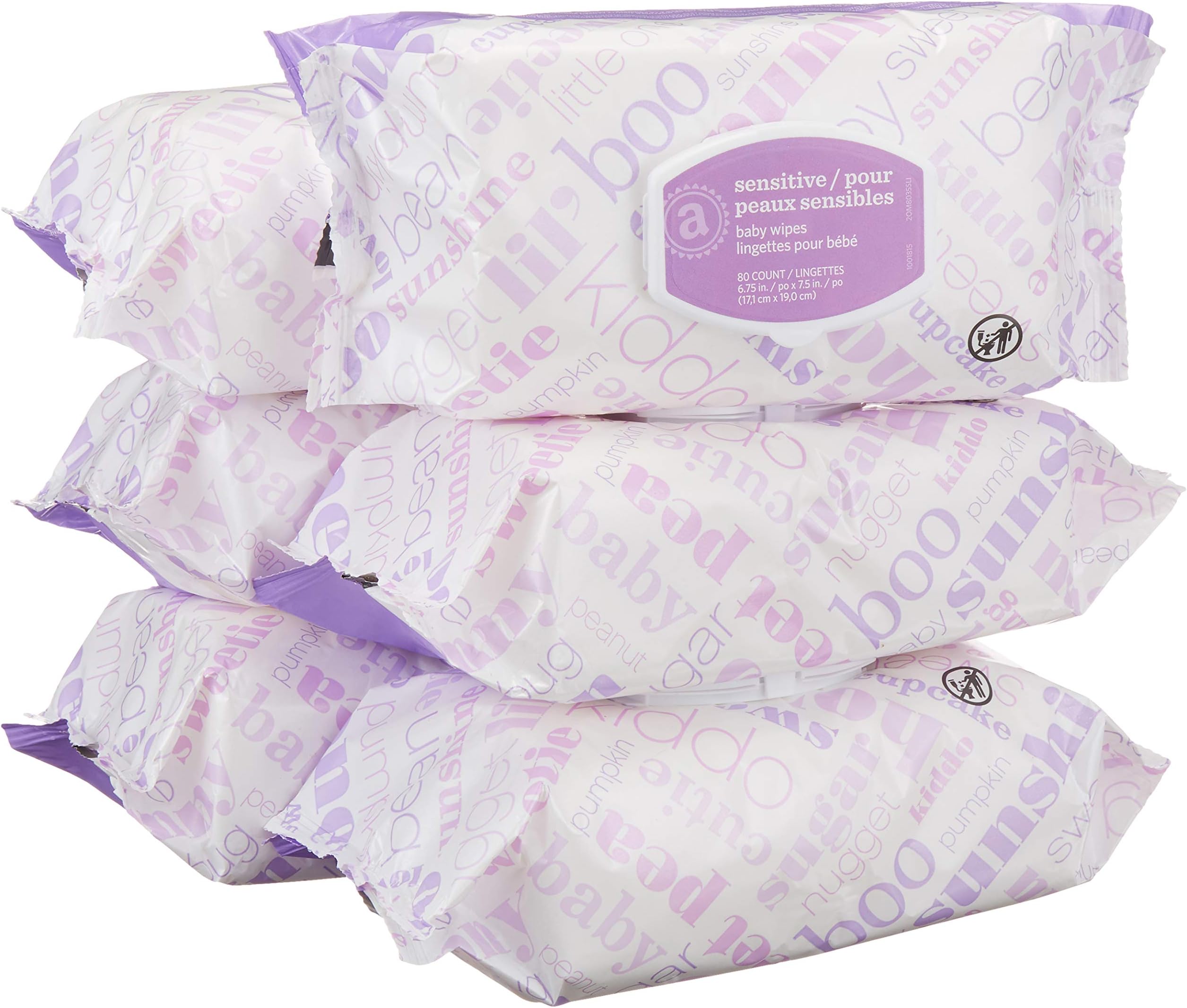 Amazon.com: Amazon Elements - Baby Wipes, Sensitive, Unscented, Flip ...