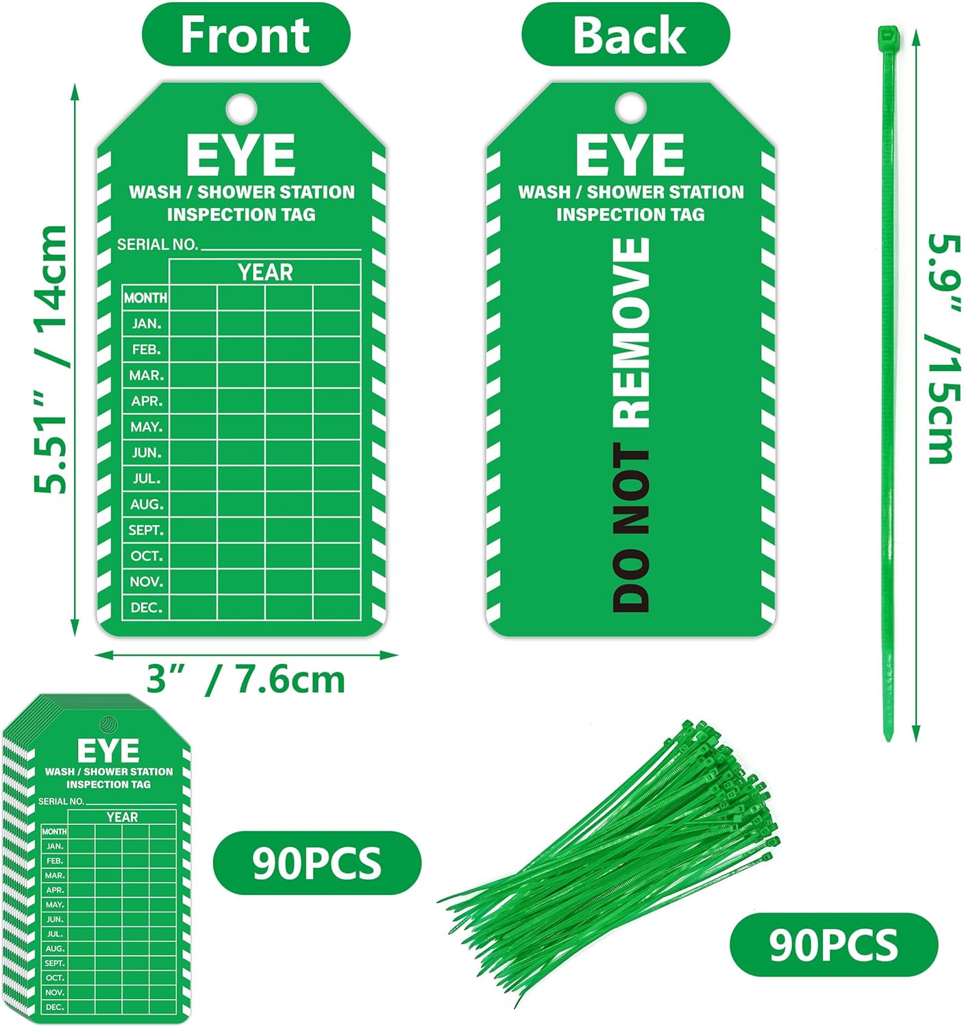 90Sets Eye wash Station Inspection Tags with Philippines | Ubuy