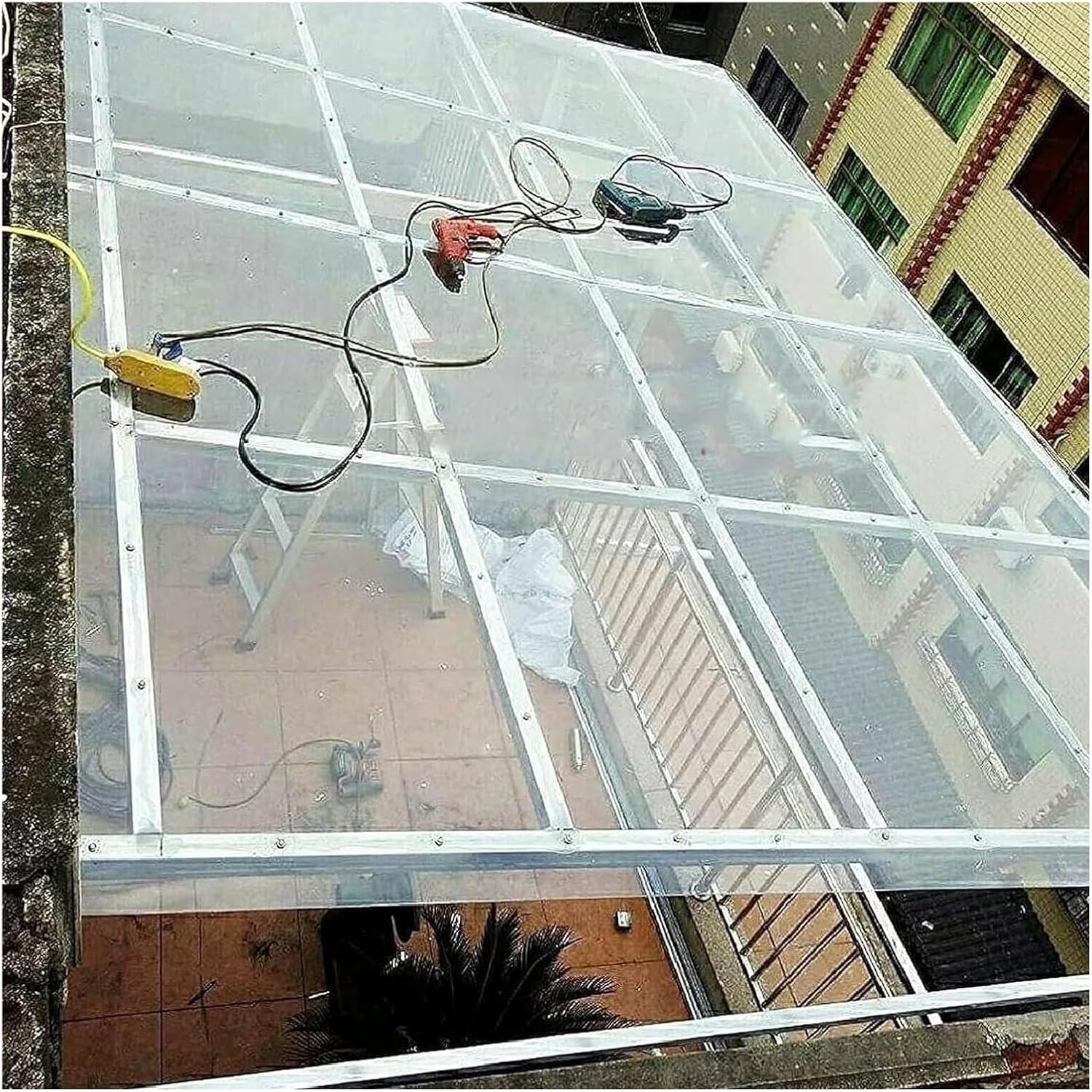 Amazon.com: Polycarbonate Roofing Sheet Anti-UV Clear Plastic Sheet ...