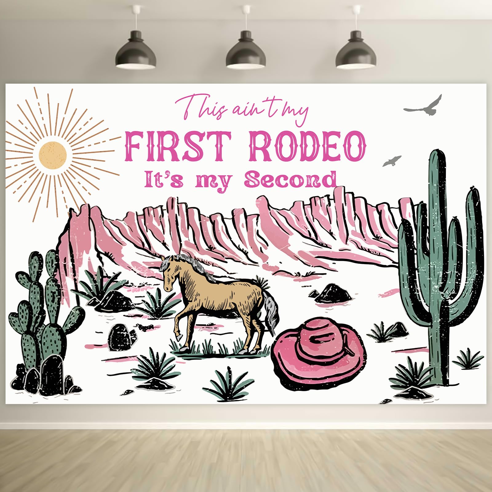 Amazon.com: Wonmelody Western Cowgirl 2nd Birthday Decorations Backdrop ...