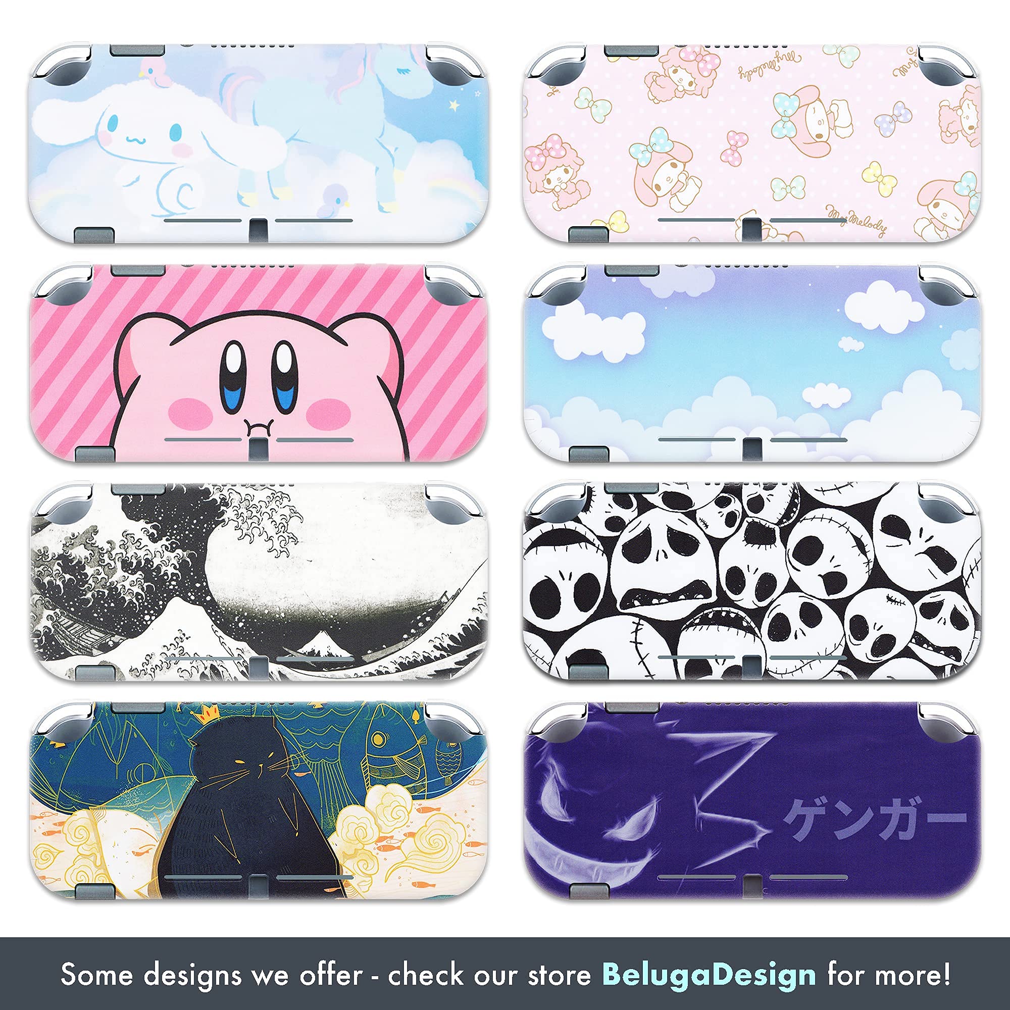 BelugaDesign Kirby Switch Skin | Cute Pastel Sticker Wrap Vinyl Decal ...