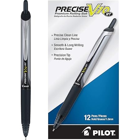 Amazon.com: PILOT Precise V7 RT Refillable & Retractable Liquid Ink ...