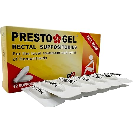 Amazon.com: Presto Gel - Natural Hemorrhoid Rectal Suppositories ...