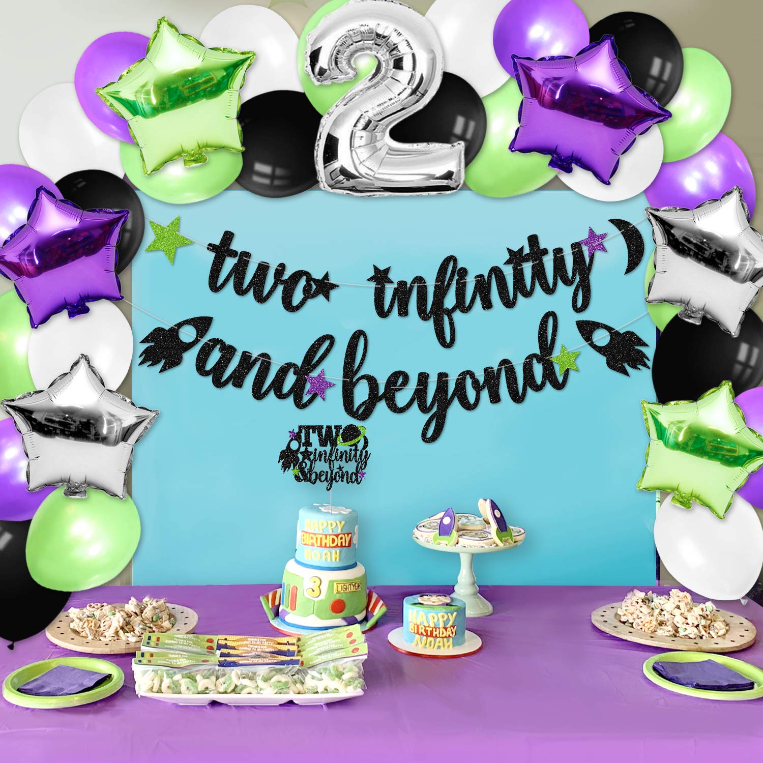 Buy Two Infinity And Beyond Party Decoration Baby Second Birthday ...