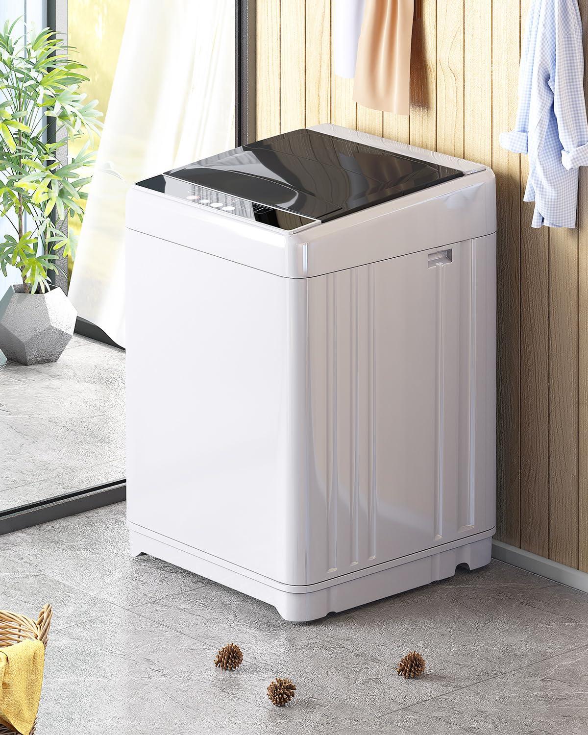 Lavadoras Automáticas Pequeñas 25 Lbs Portable Washing Machine LED ...