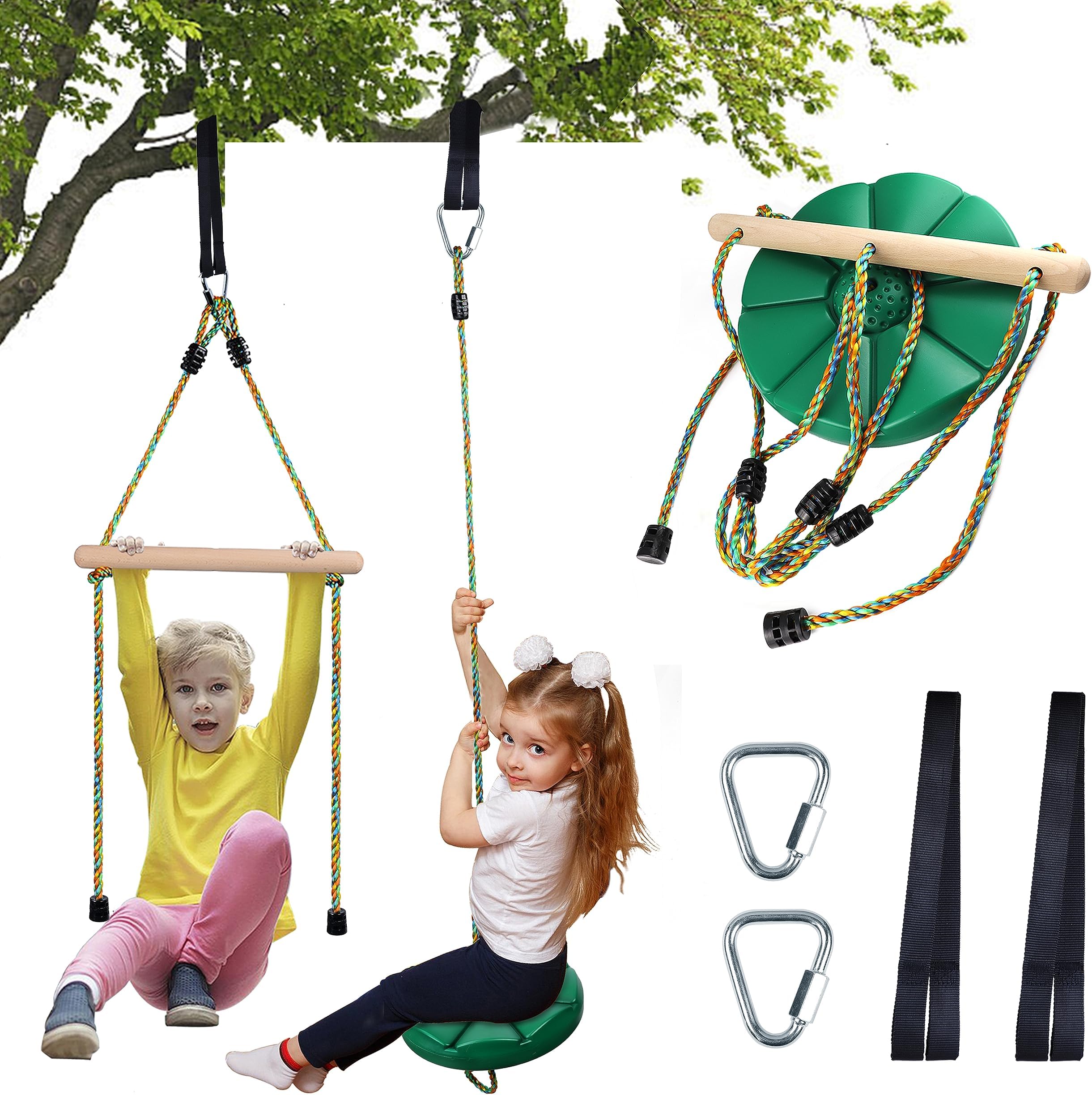 Amazon.com: Disc Swing for Kids, Swing Set Accessories, KINSPORY 7FT ...