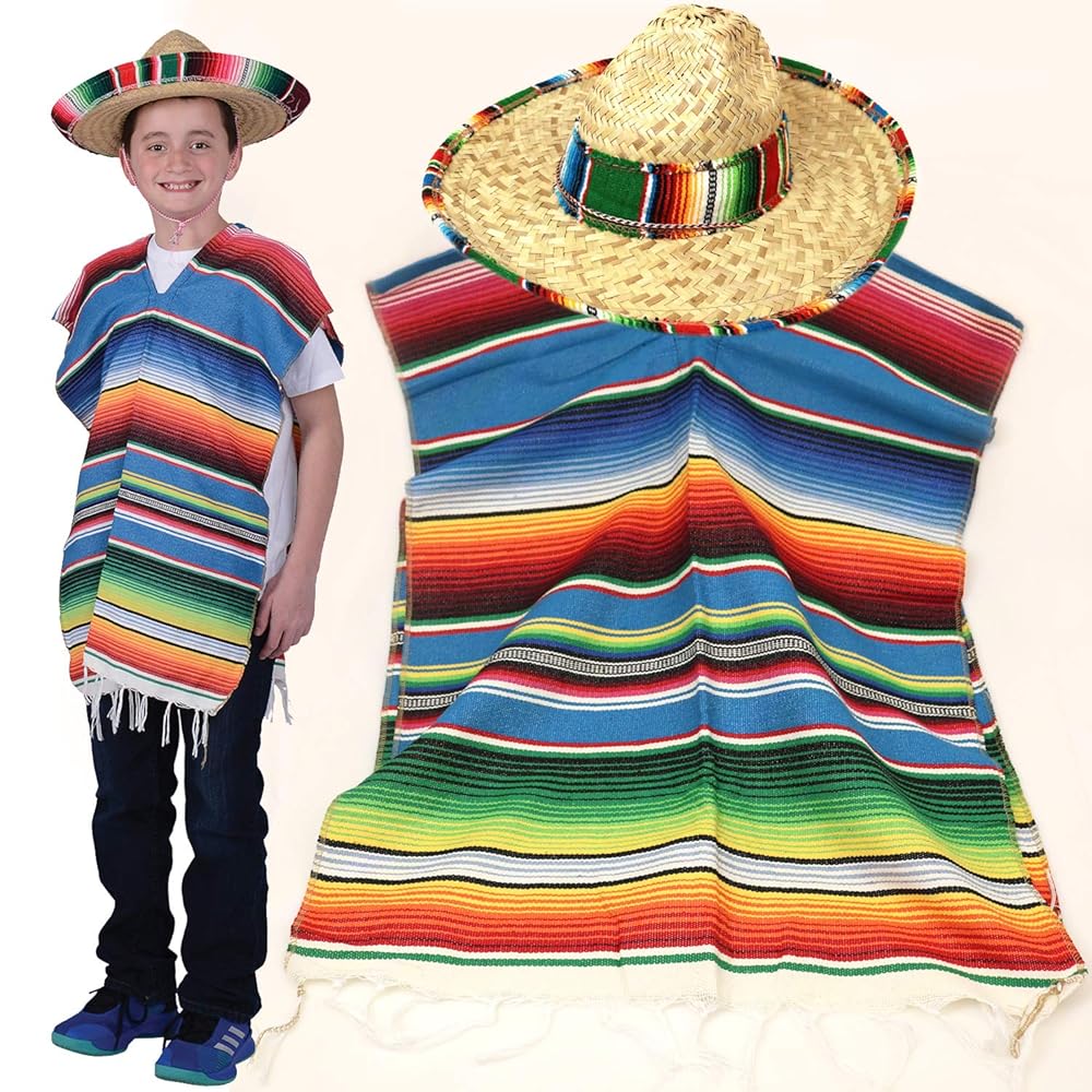 Poncho De Fiesta Mexicana Poncho De Paja De Fiesta Mexicana Para