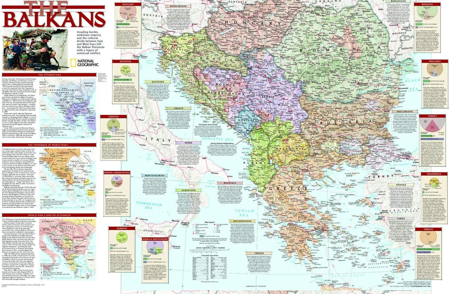 Amazon.com : National Geographic: Balkans Conflict 2008 - Historic Wall ...