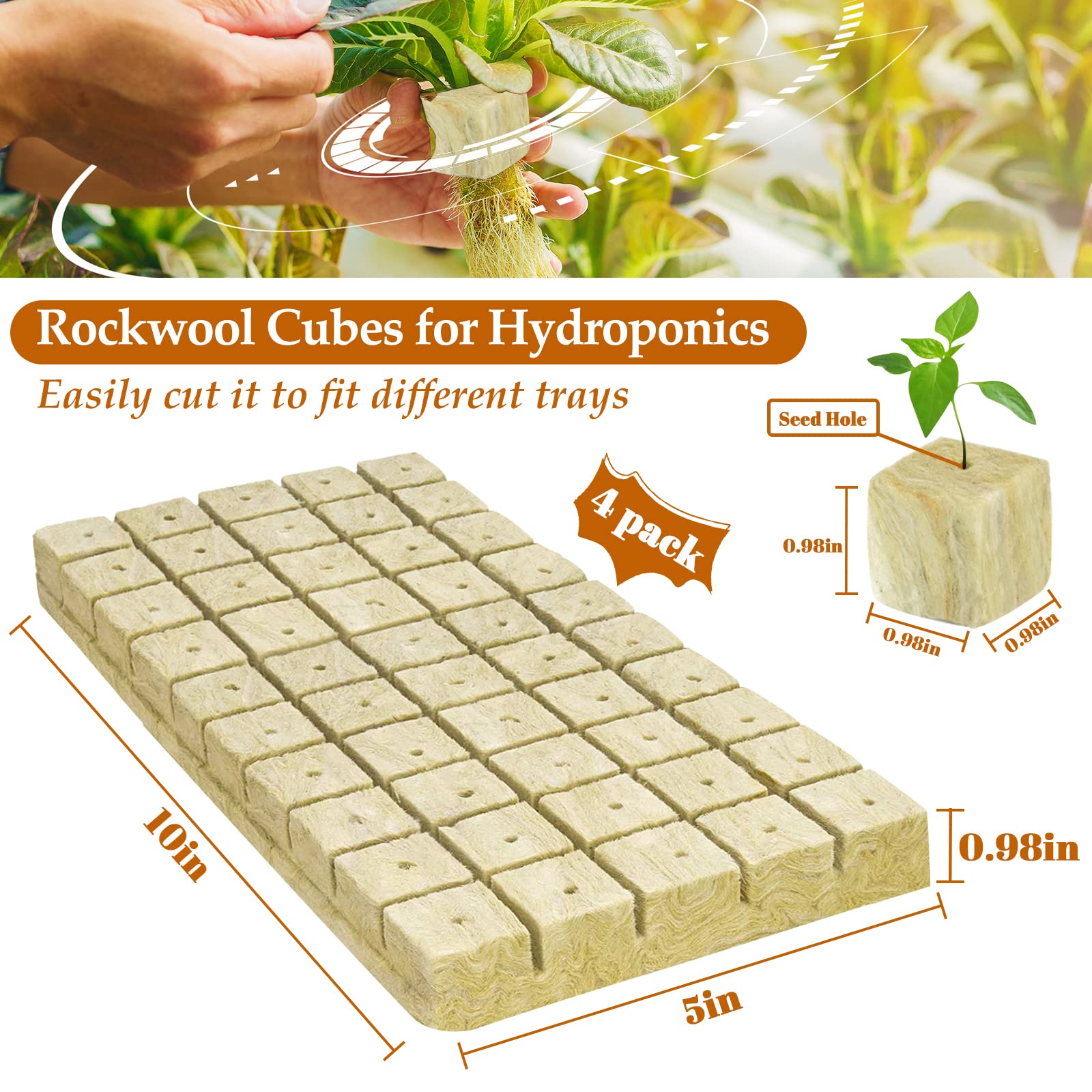 Snapklik.com : Legigo 1 Inch Rockwool Cubes Seed Starter Plugs For ...