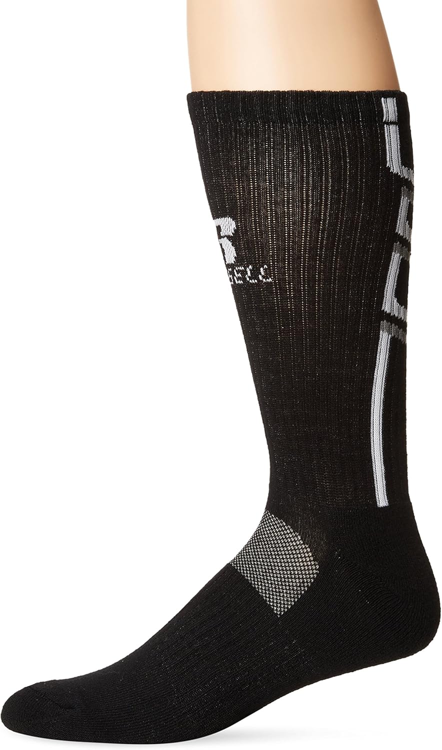 Amazon.com: Russell All Sport Sock (Pair), Black/White, Medium ...