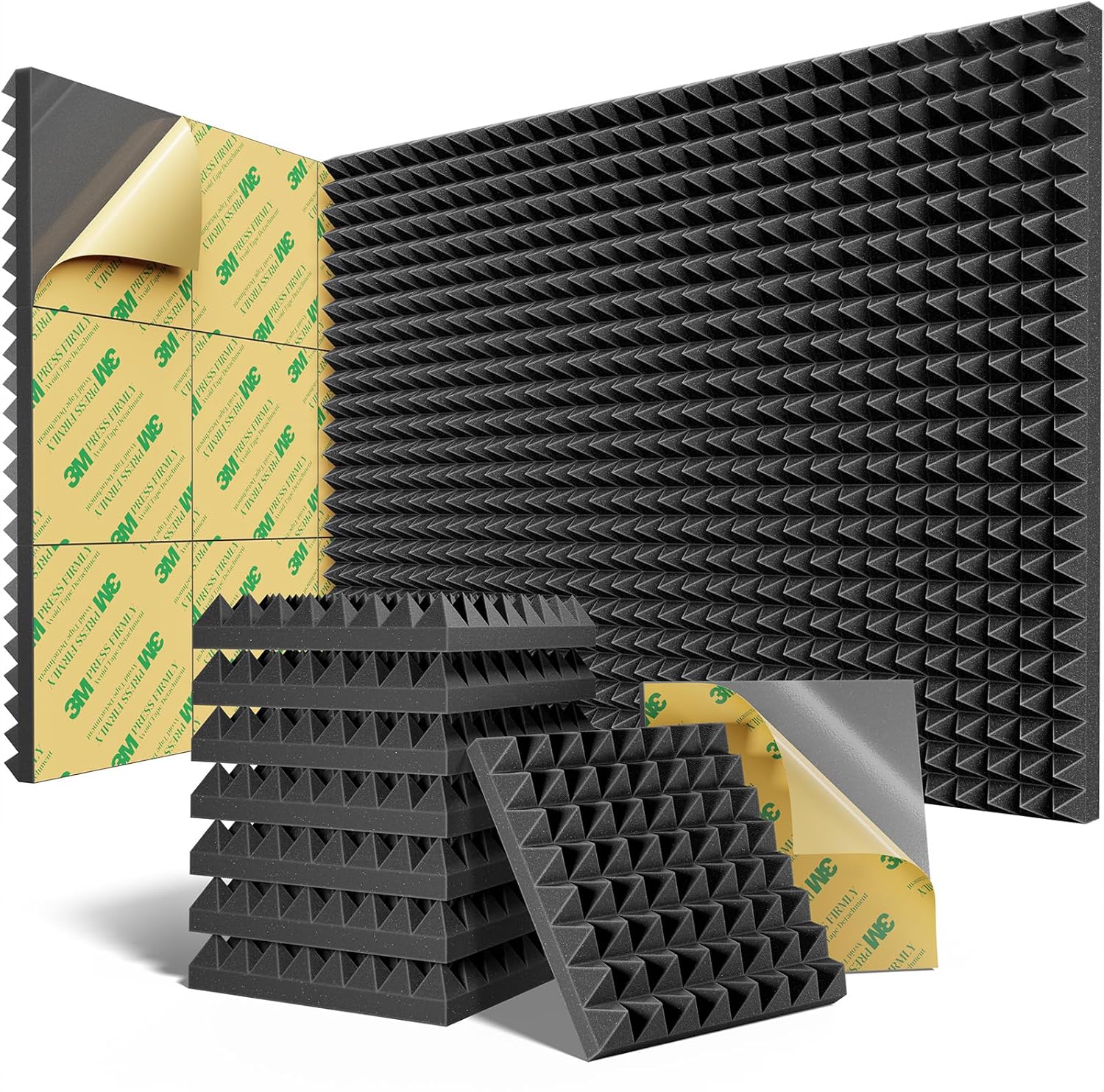 Amazon.com: 36 Pack Soundproof Wall Panels 1" × 12" × 12", Quick ...