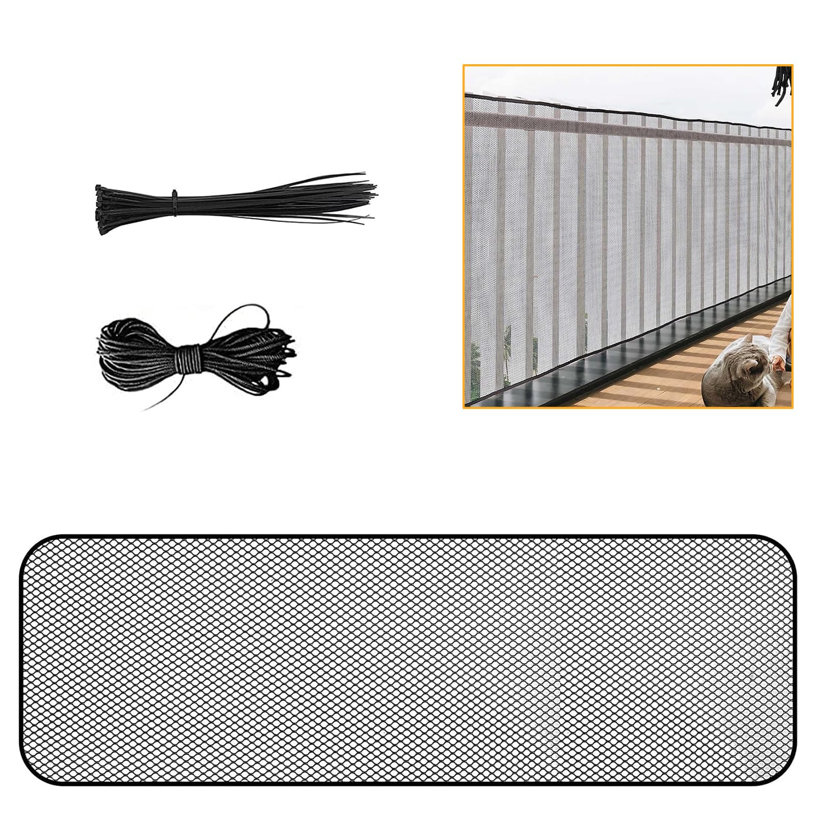 Snapklik.com : JINGHANGER Balcony Netting For Pets Stairway Net For ...