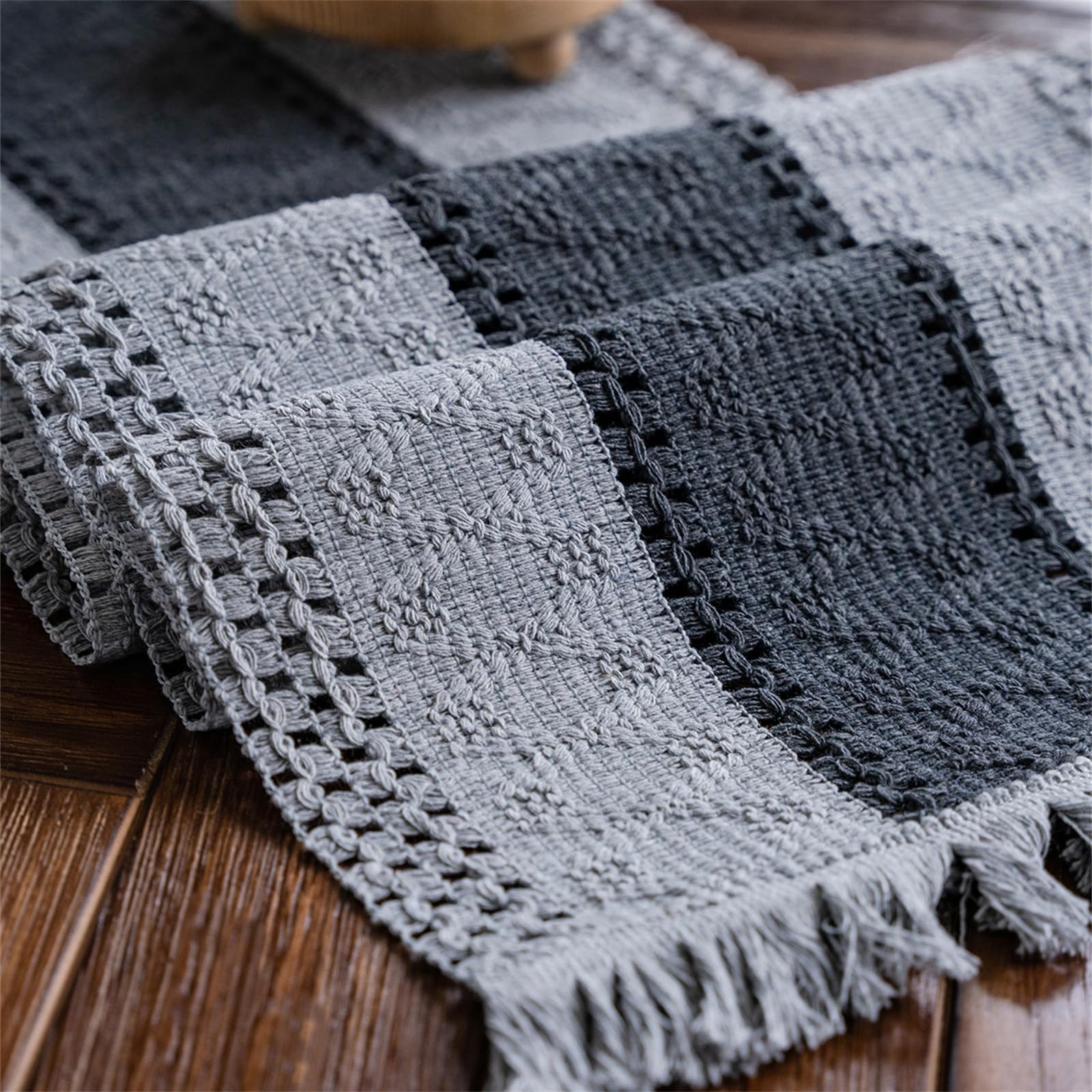 Amazon.com: Chassic Rustic Farmhouse Style Linen Table Runner, Boho ...