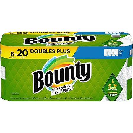 Amazon.com: Bounty Select-A-Size Paper Towels, White, 8 Double Plus ...