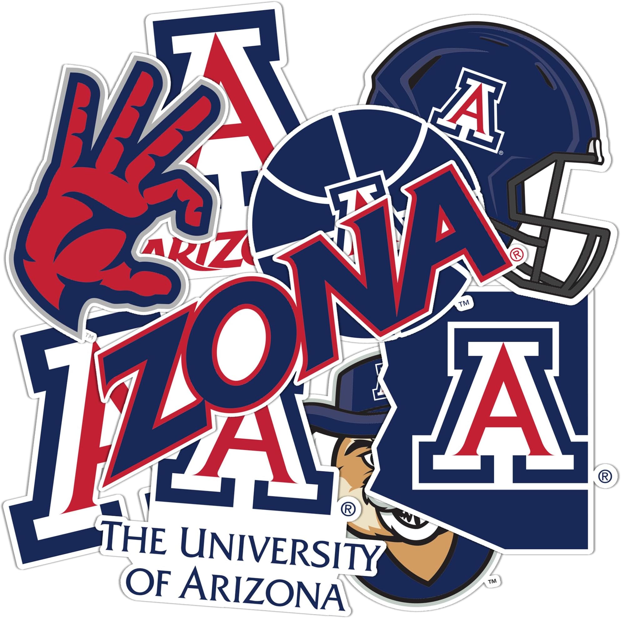 Amazon.com: Desert Cactus University of Arizona Sticker Wildcats UA ...