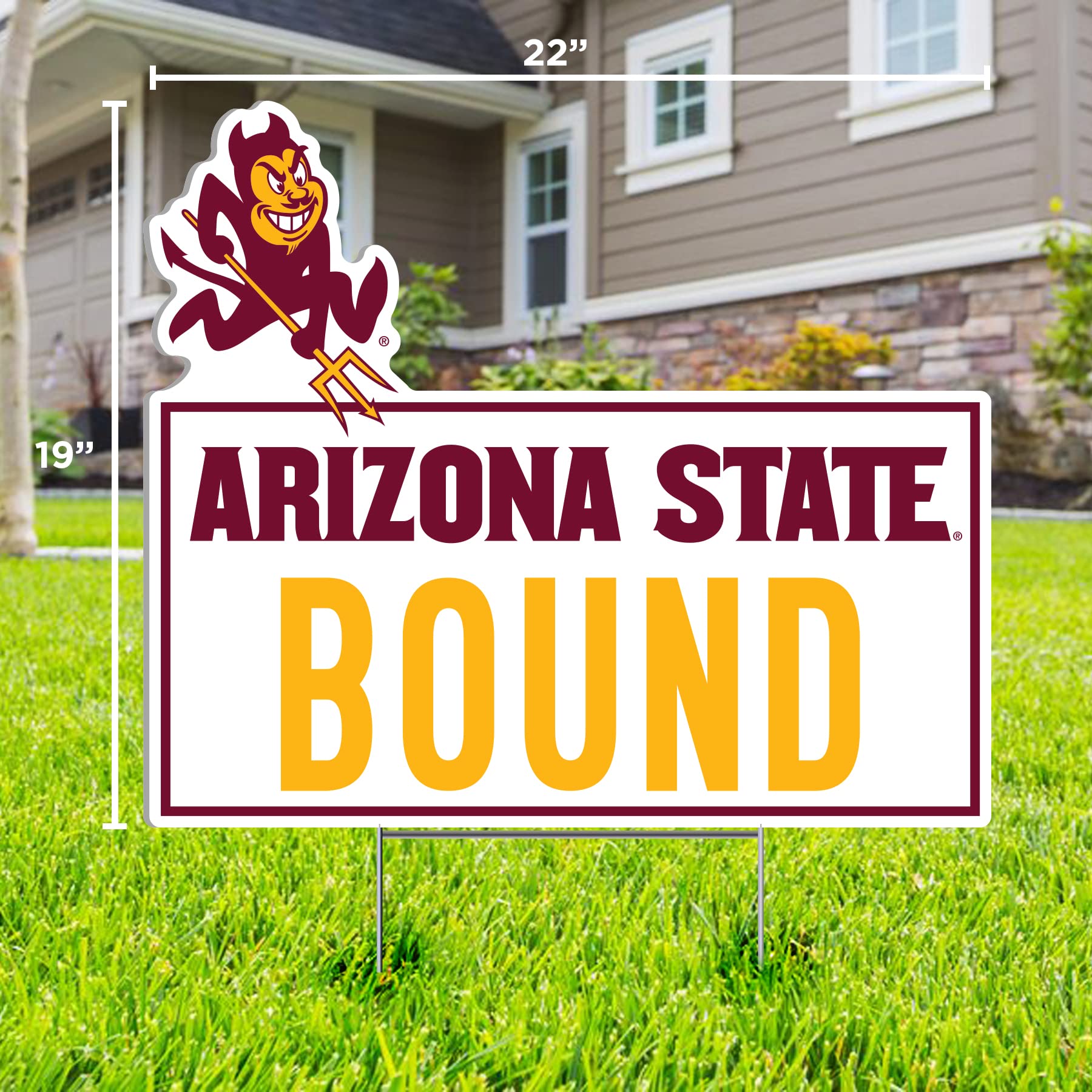 Amazon.com : Arizona State University Bound Lawn Sign (Officially ...