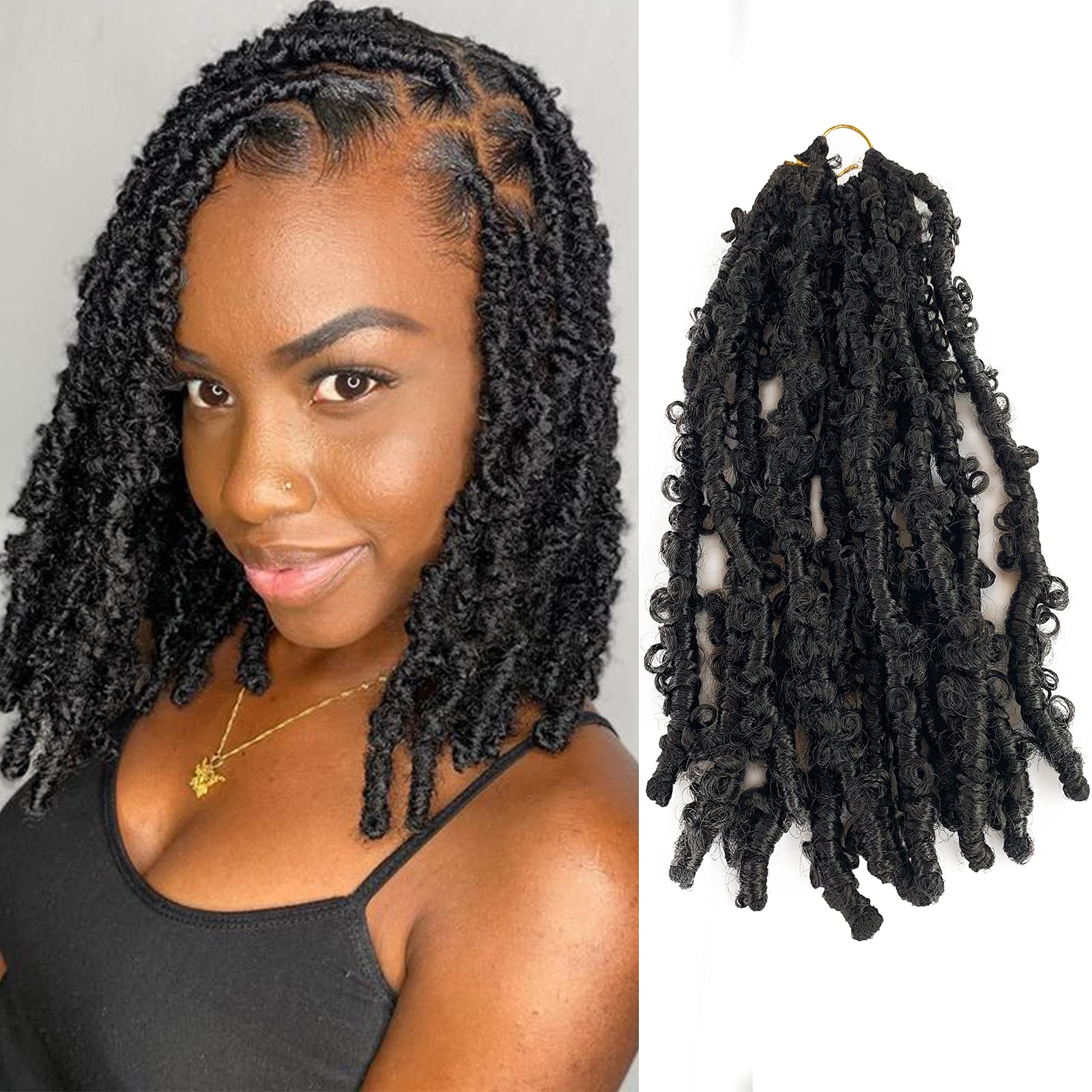 Buy Short Butterfly Locs Black Braiding Hair Butterfly Locs Crochet ...