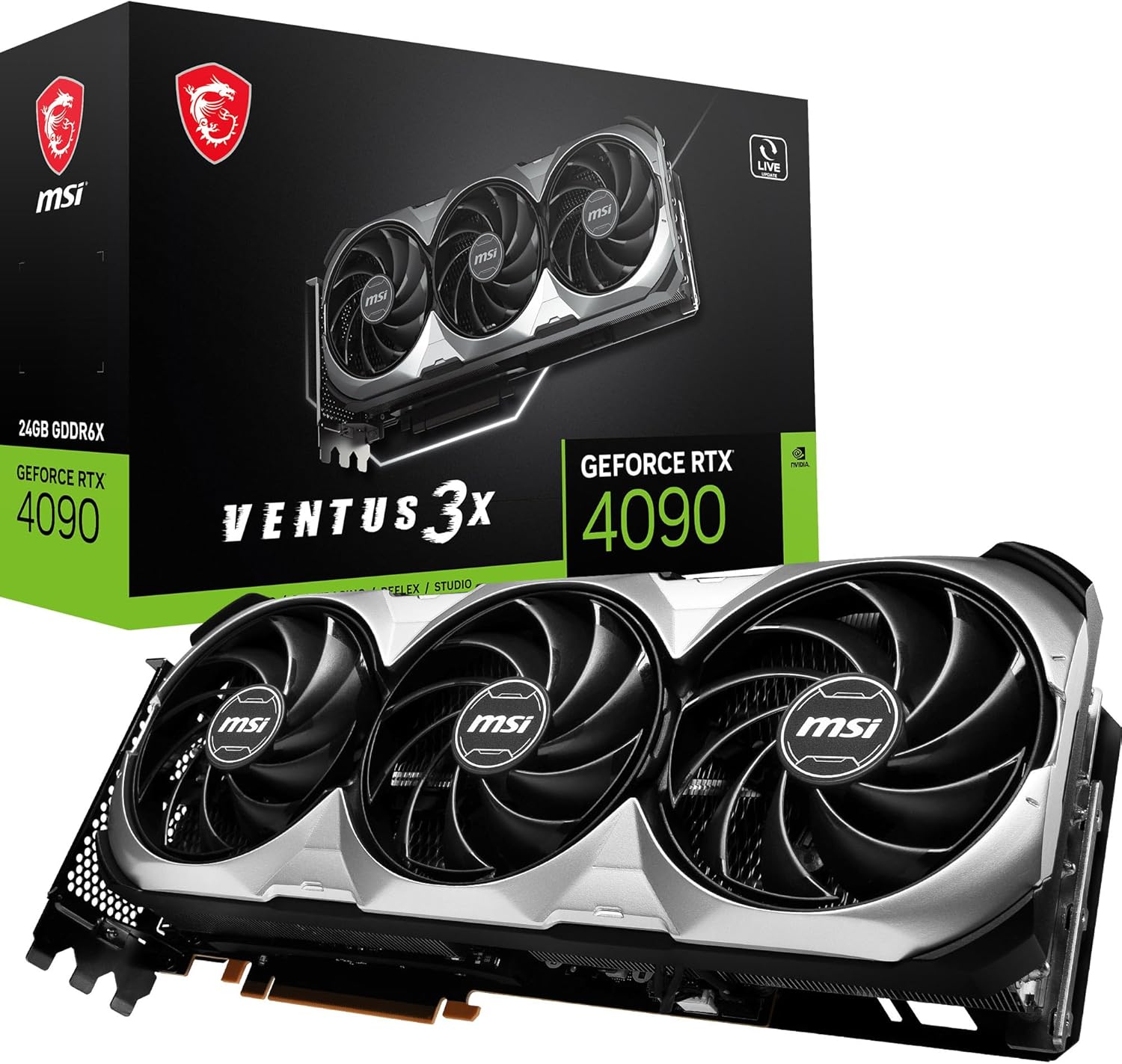 Amazon.com: MSI GeForce RTX 4090 Ventus 3X 24G Gaming Graphics Card ...