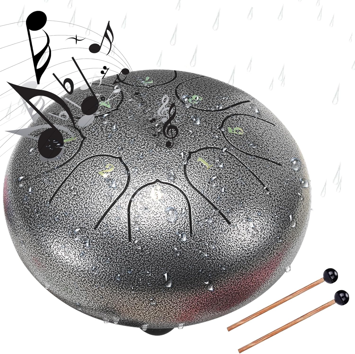 Amazon.com: Wokiklee Rain Drum for Outside Garden,Chakra Drum for Rain ...