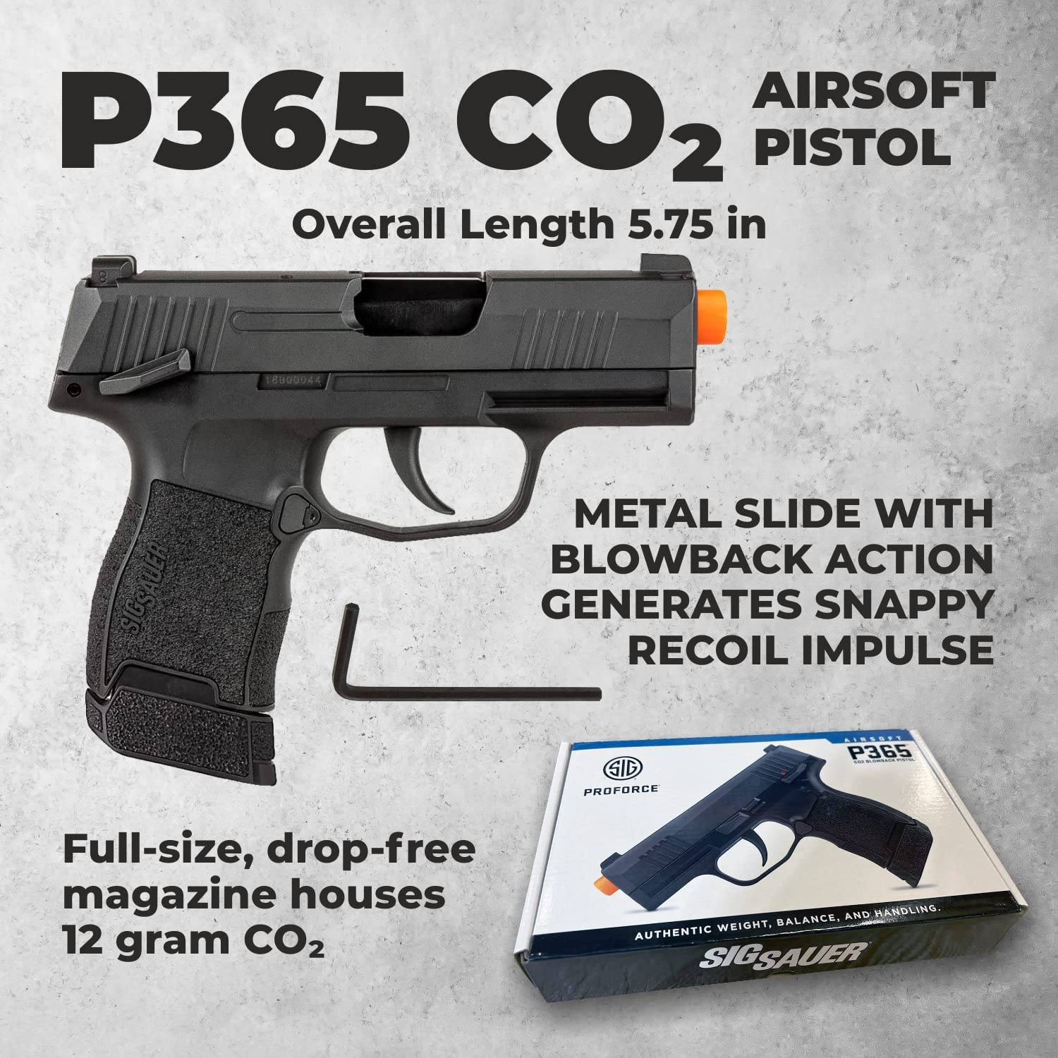 Watch Sig Sauer P365 CO2 Blowback Airsoft Pistol ﹙AIR-PF-365﹚ on Amazon ...