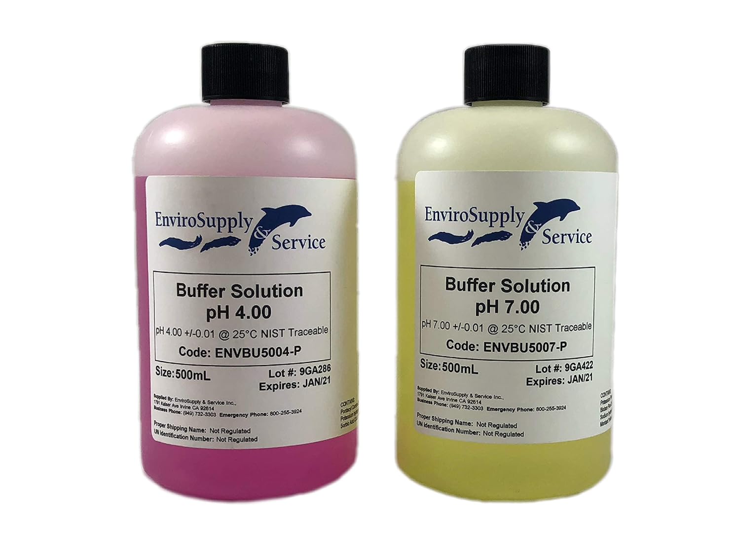EnviroSupply Buffer Solution Bundle Kit (2) 500 mL Bottles - pH 4.00 ...
