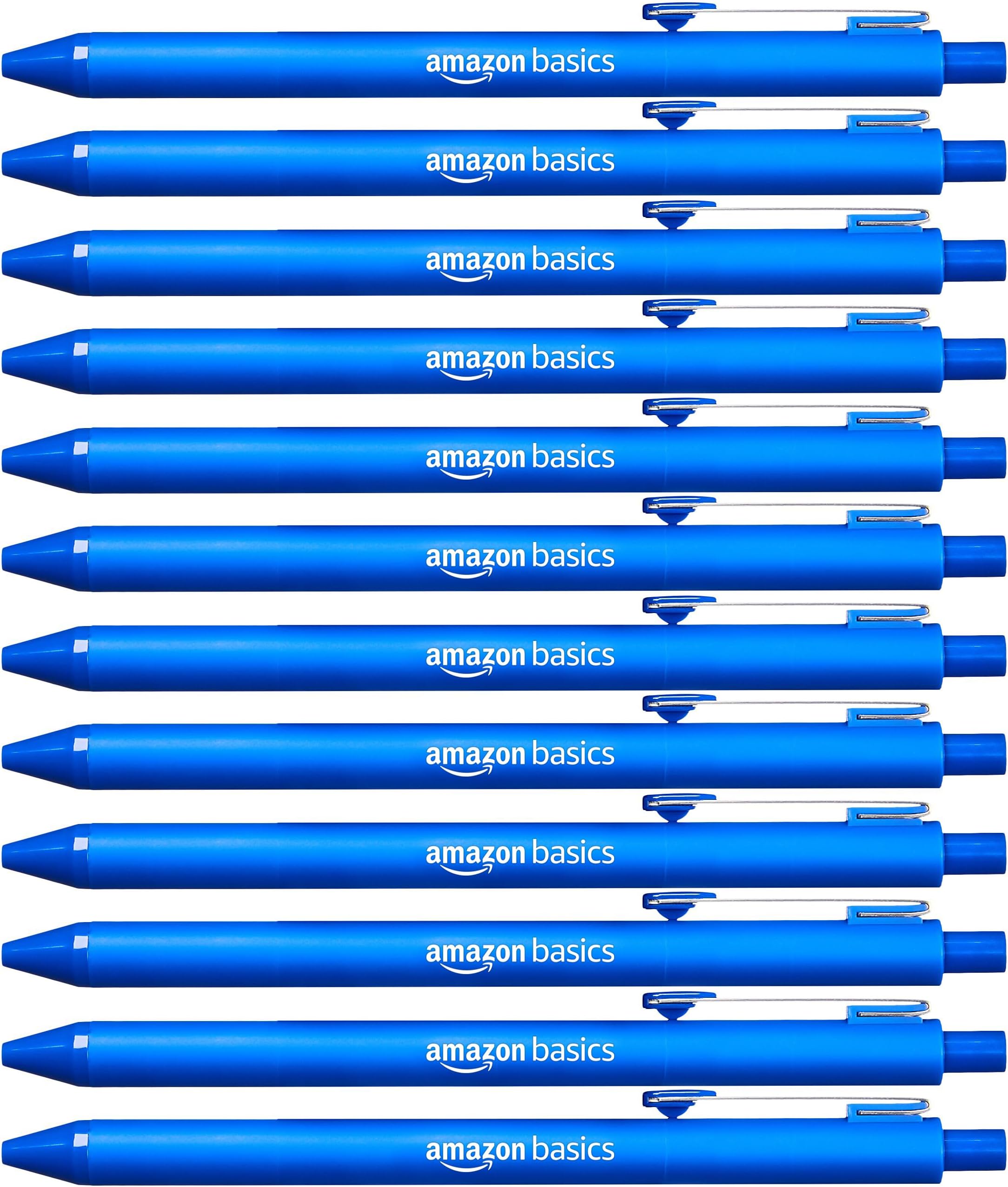 Amazon Basics Retractable Ballpoint Pen - Blue - 12-Pack : Amazon.ca