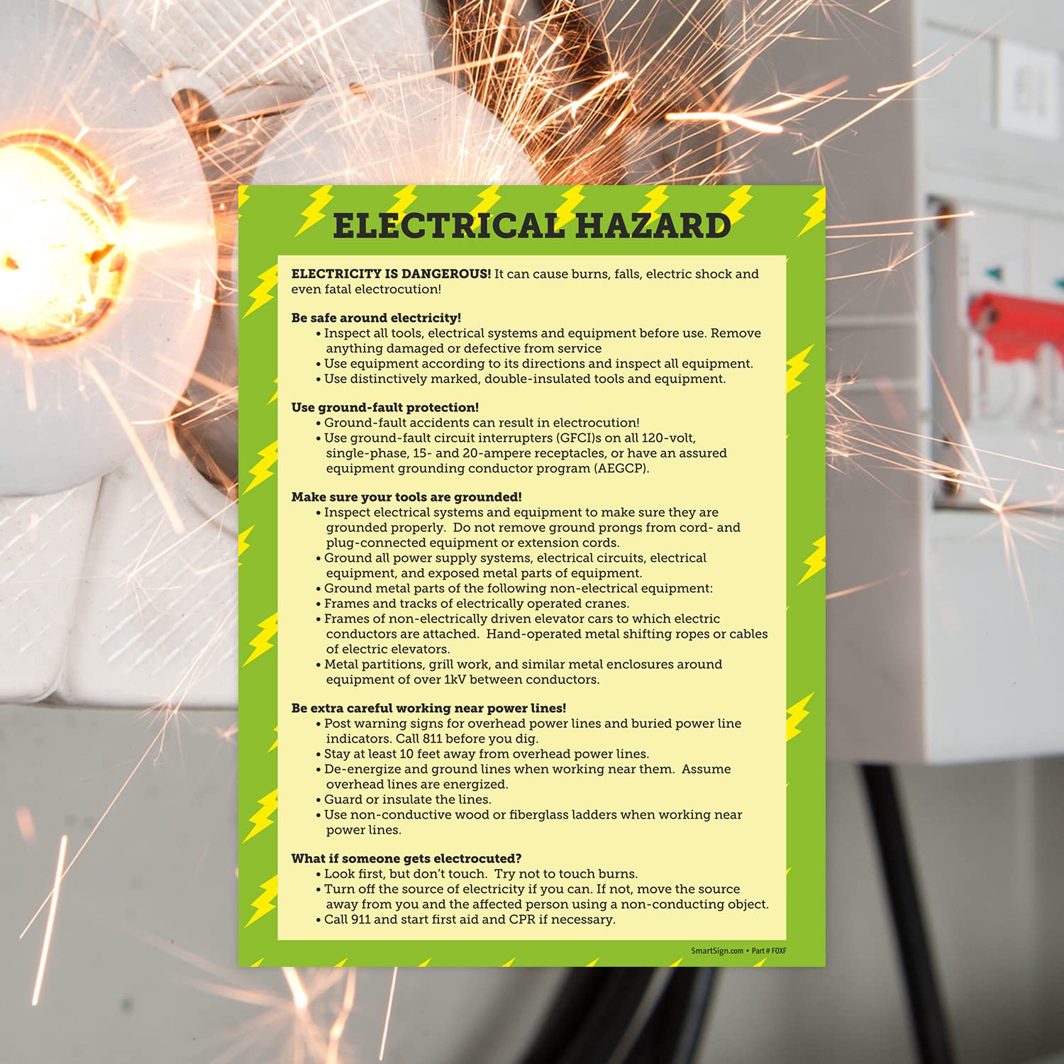 Electrical Safety Poster Industrial Warning Signs Amazon