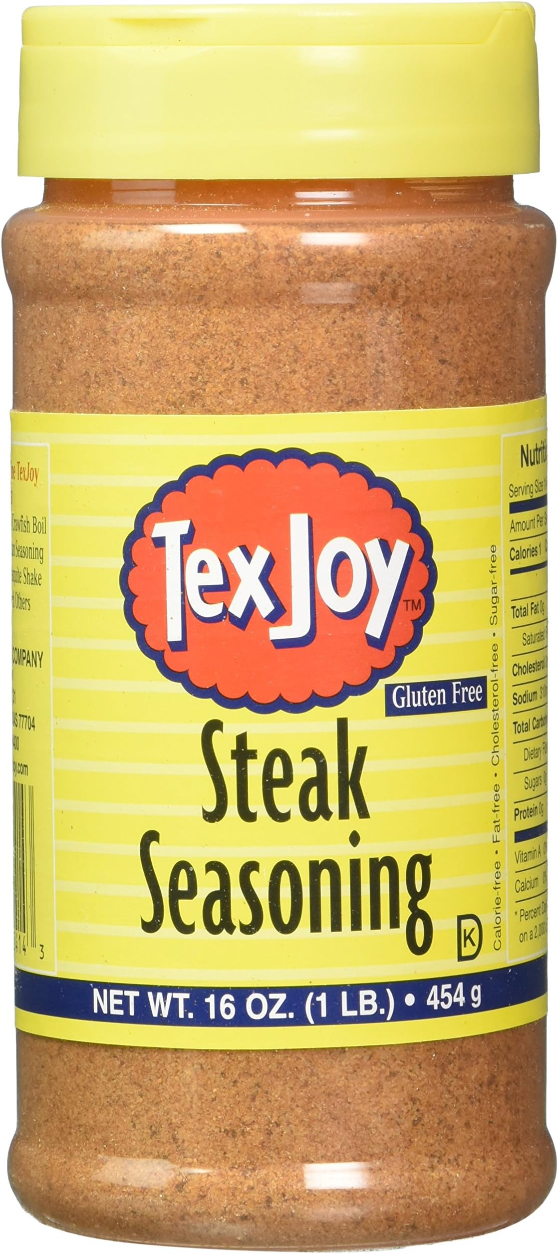Amazon.com : Texjoy Original Steak Seasoning No MSG 16 Oz (Pack of 2 ...