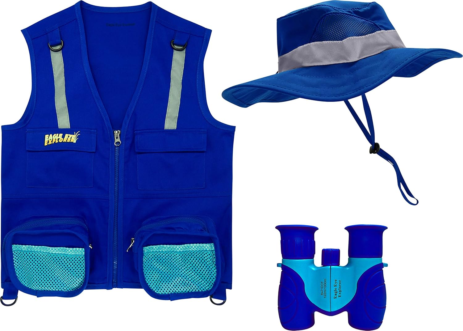 Amazon.com: Eagle Eye Explorer Multi-Piece Set Cargo Vest with Reflective Safety Straps, 1 8x21 ...