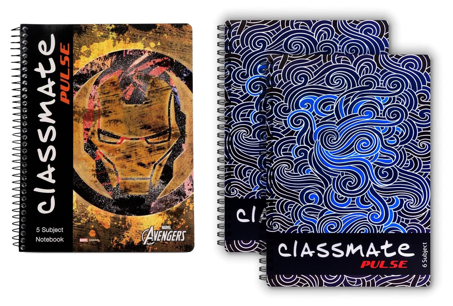 Classmate Pulse Single Line 5 Subject Notebook & Classmate Pulse Spiral ...