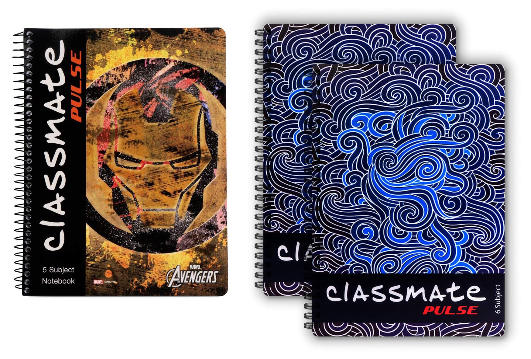Classmate Pulse Single Line 5 Subject Notebook & Classmate Pulse Spiral ...