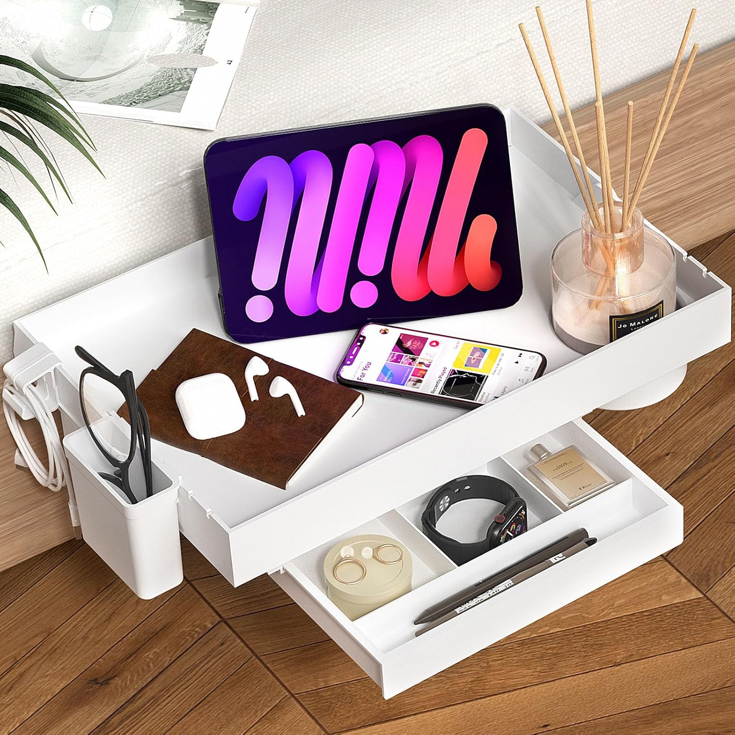 Amazon.com: SPACEKEEPER Bedside Shelf for Bed, Bunk Bed Shelf Organizer ...