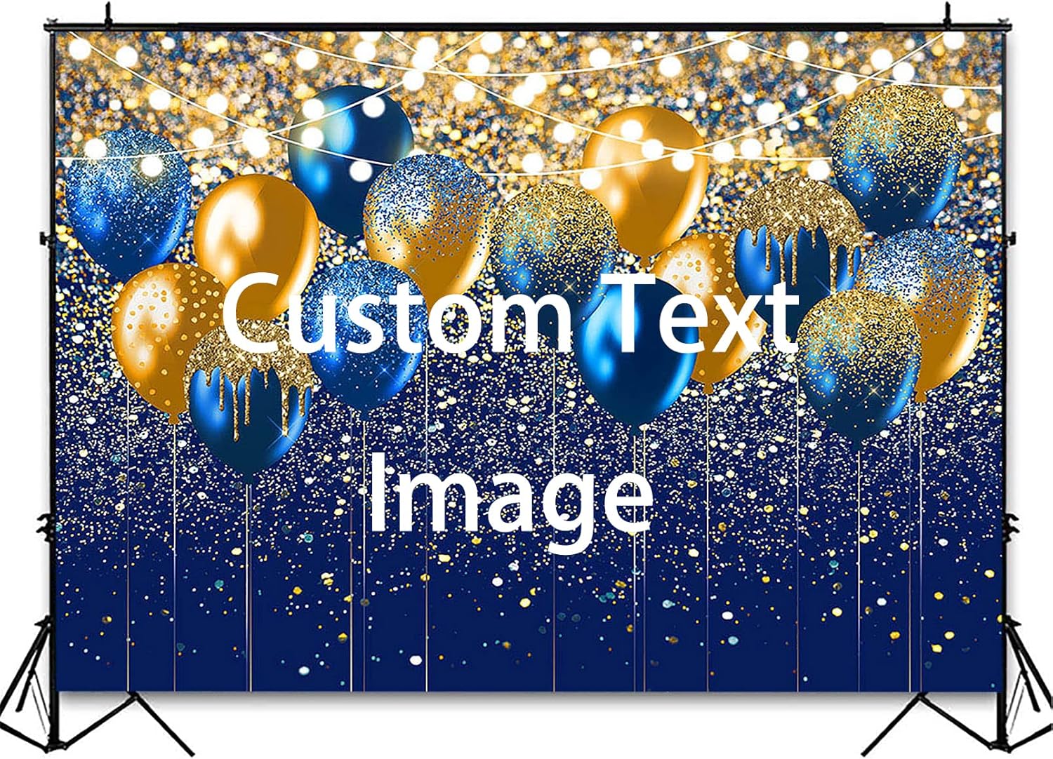 Amazon.com : Avezano Royal Blue Glitter Backdrop for Birthday Wedding ...