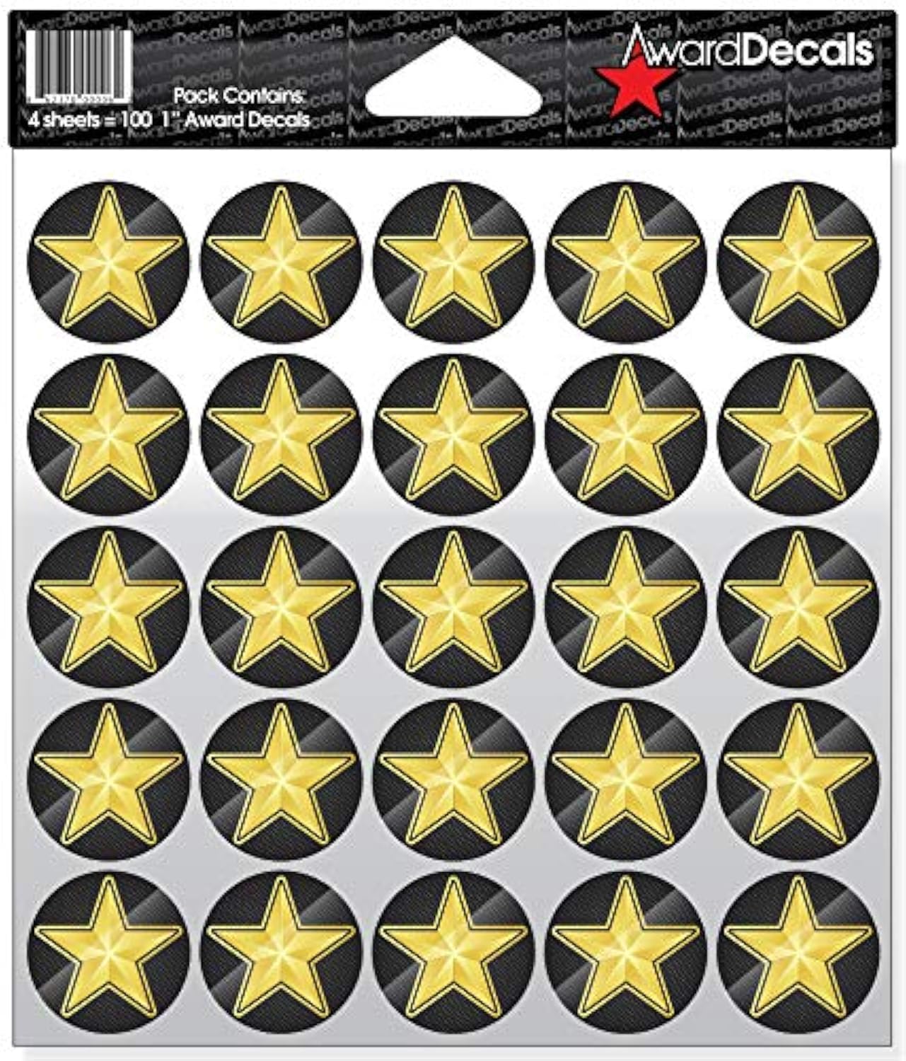 Amazon.com: Award Decals Star Full Color Sticker Set (100 Decals) The ...