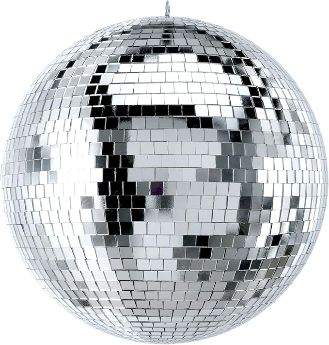 Amazon.com: Prox MB-12 12" inch Mirror Disco Ball Bright Silver ...