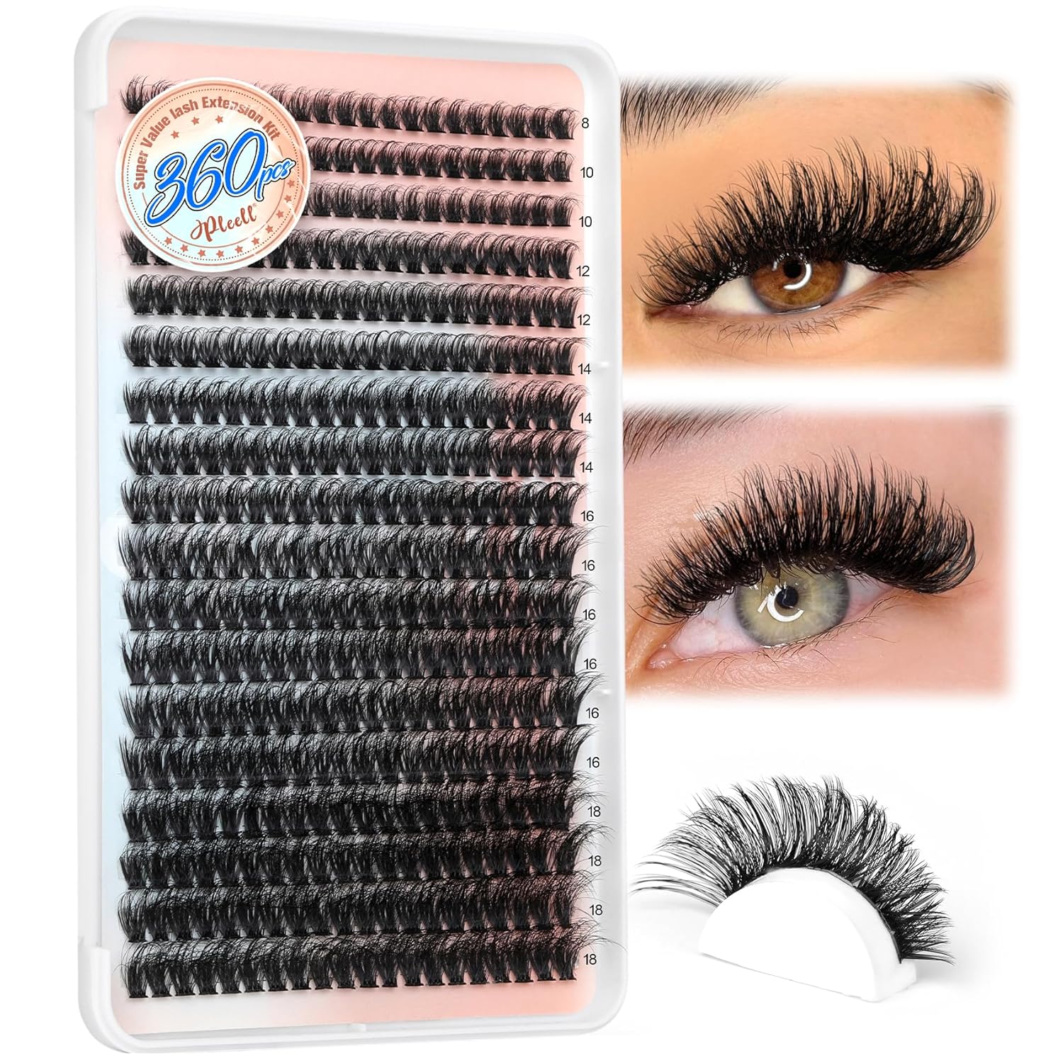 Amazon.com: Lash Clusters Fluffy Cluster Eyelash Extensions 360 ...