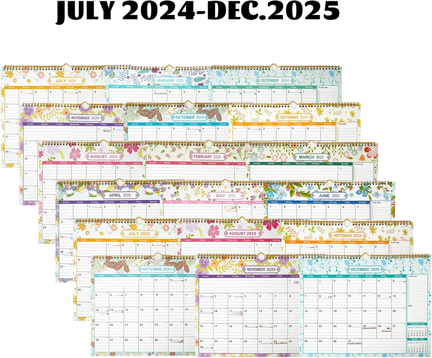 2025 Wall Calendar, Spiral Calendar 2024-2025, Wall Philippines | Ubuy