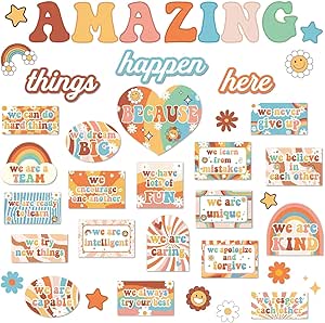 Amazon.com: Groovy Bulletin Board Classroom Decorations Amazing Things ...