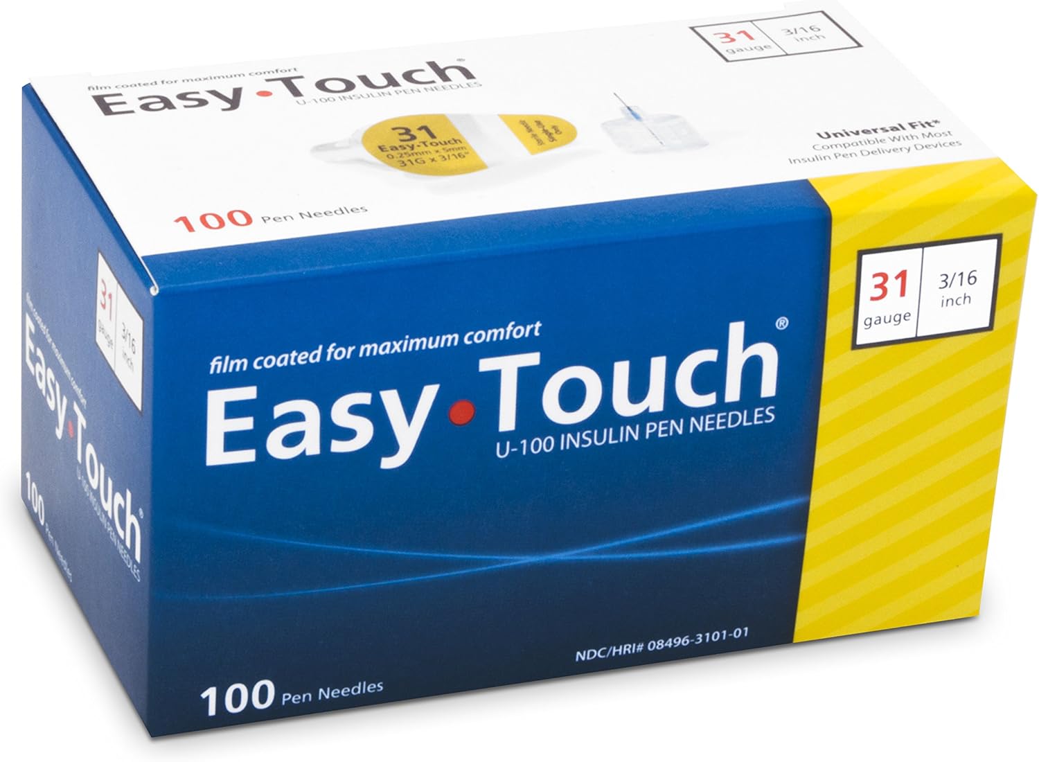 Amazon.com: Easy Touch 831361 Pen Needles 31 Gauge, 3/16" : Health ...
