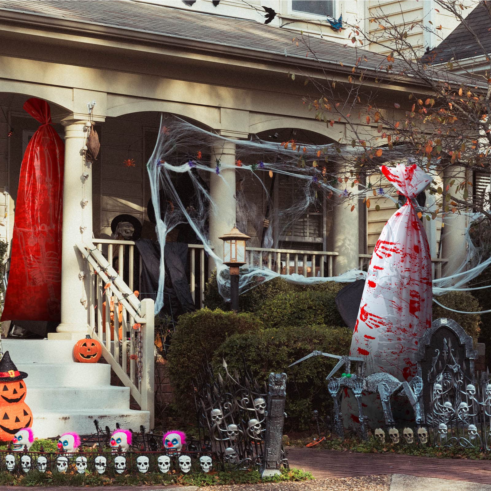 Snapklik.com : 2 Pcs Halloween Scary Bloody Body Bag Decor 67 X 24 Inch ...